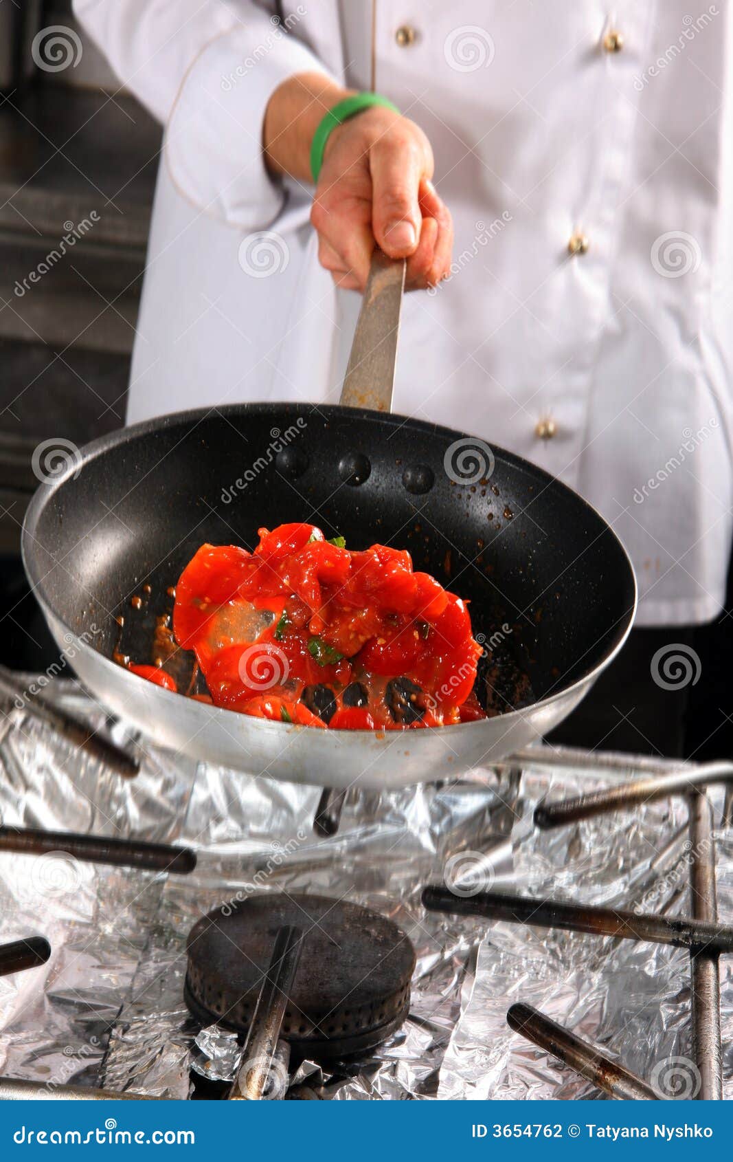 Chef preparing tomato stock photo. Image of cooking, occupation - 3654762