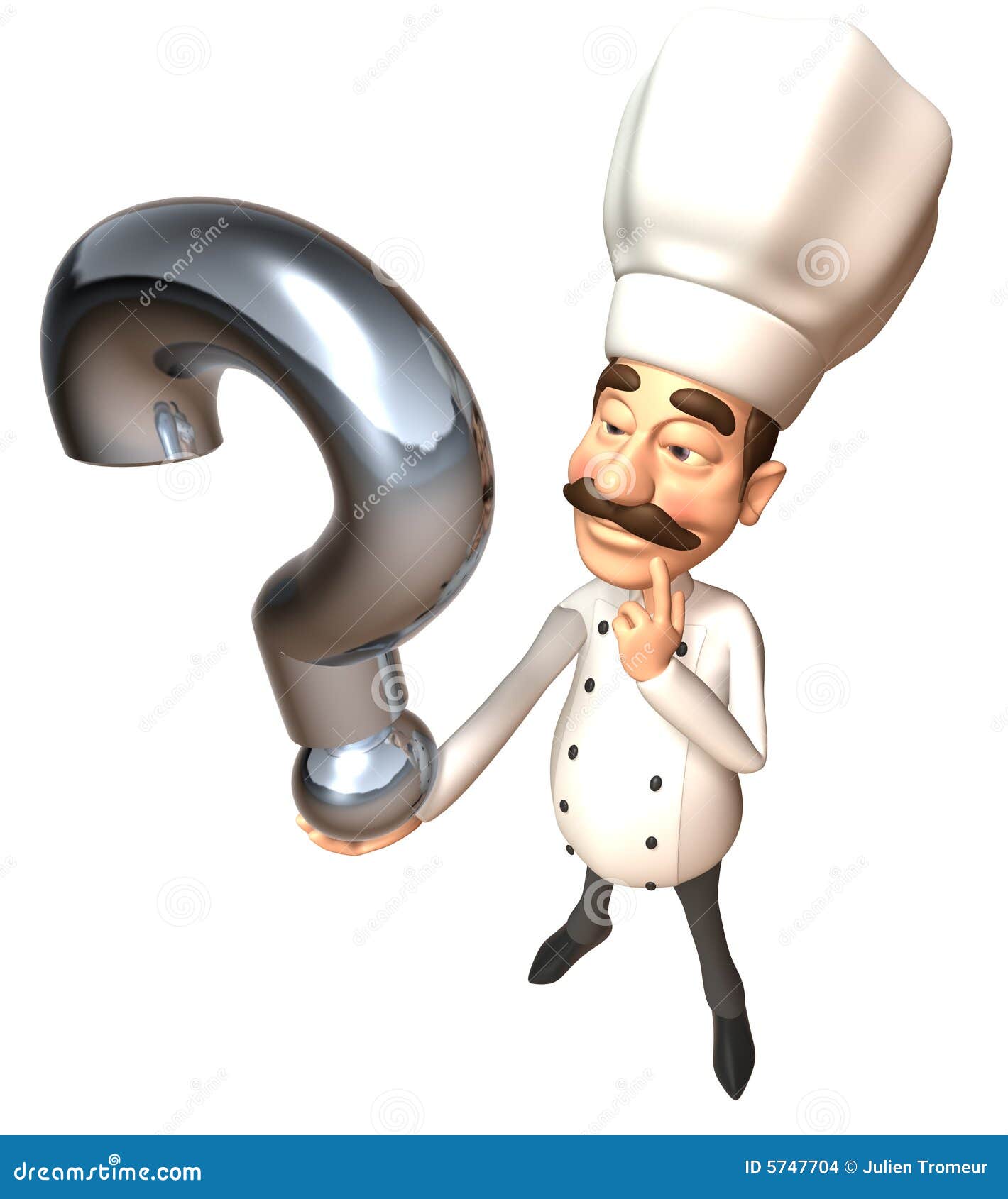 Chef with a question stock illustration. Illustration of culinary - 5747704