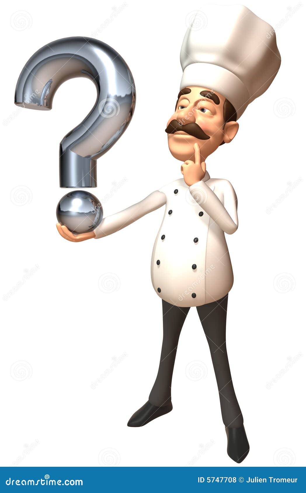 Chef with a question stock illustration. Illustration of gourmet - 5747708