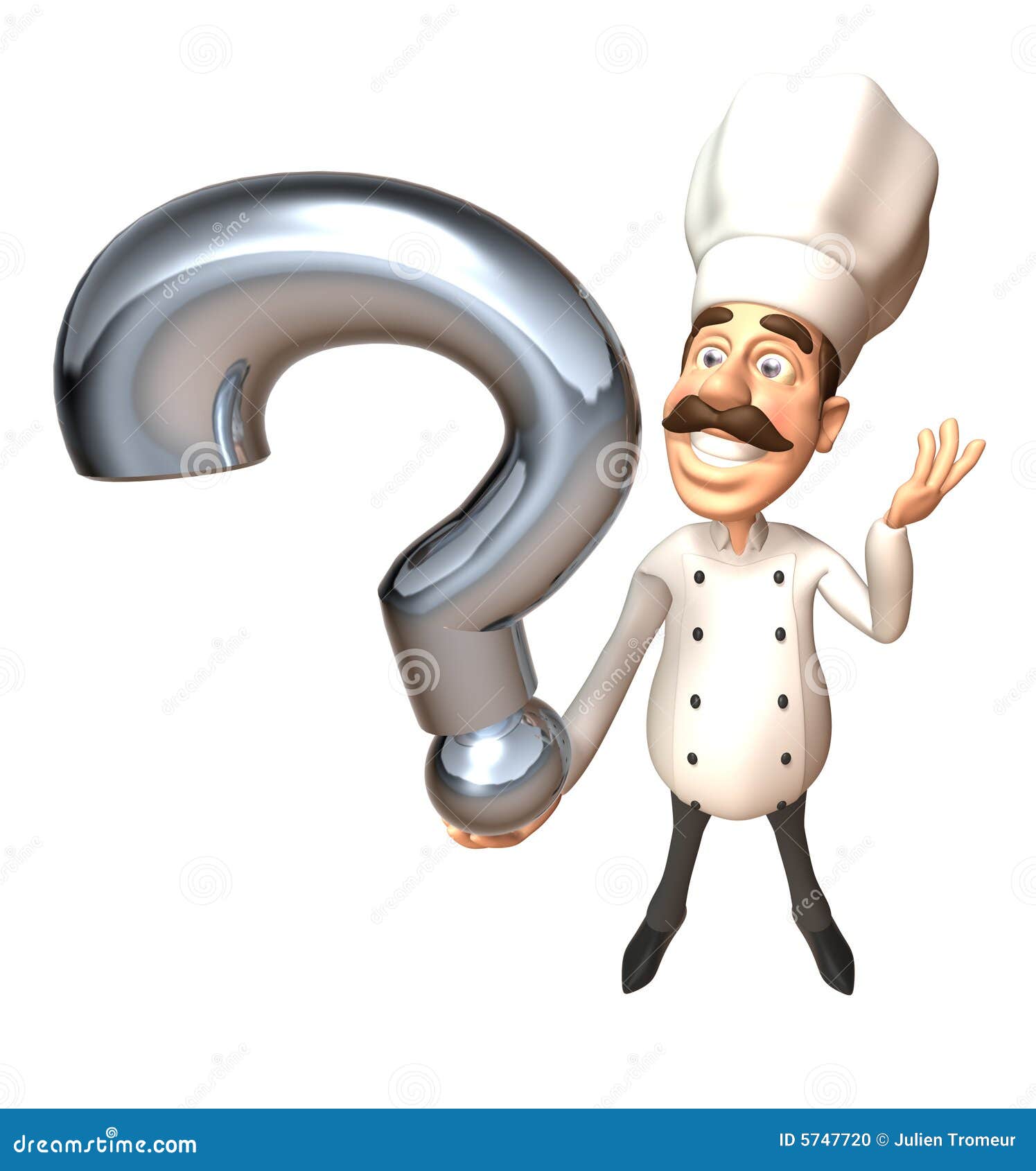 Chef with a question stock illustration. Illustration of appetite - 5747720