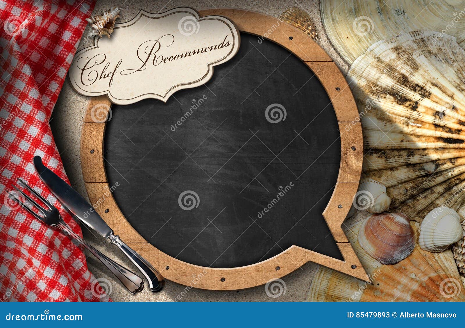 Chef Recommends - Blackboard for Seafood Menu Stock Illustration ...