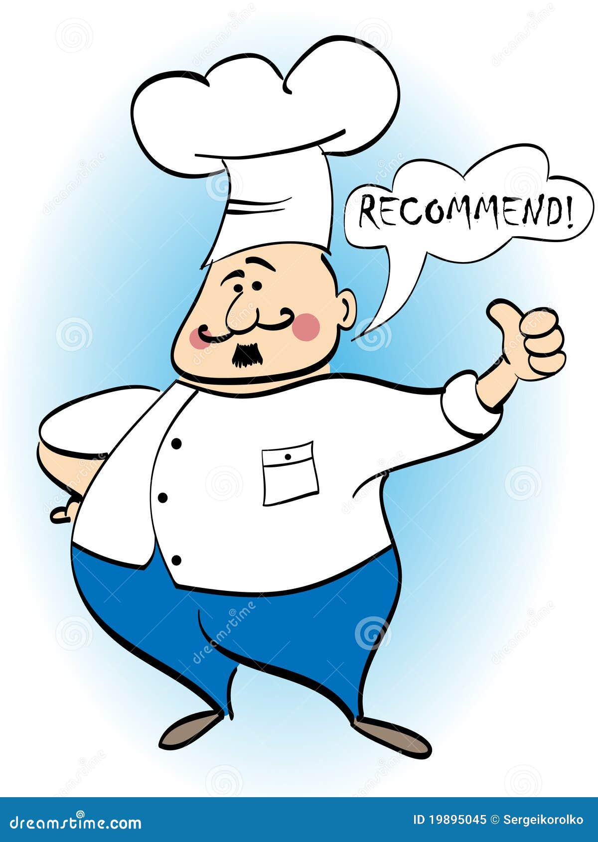 Chef recommends a dish stock vector. Illustration of food - 19895045