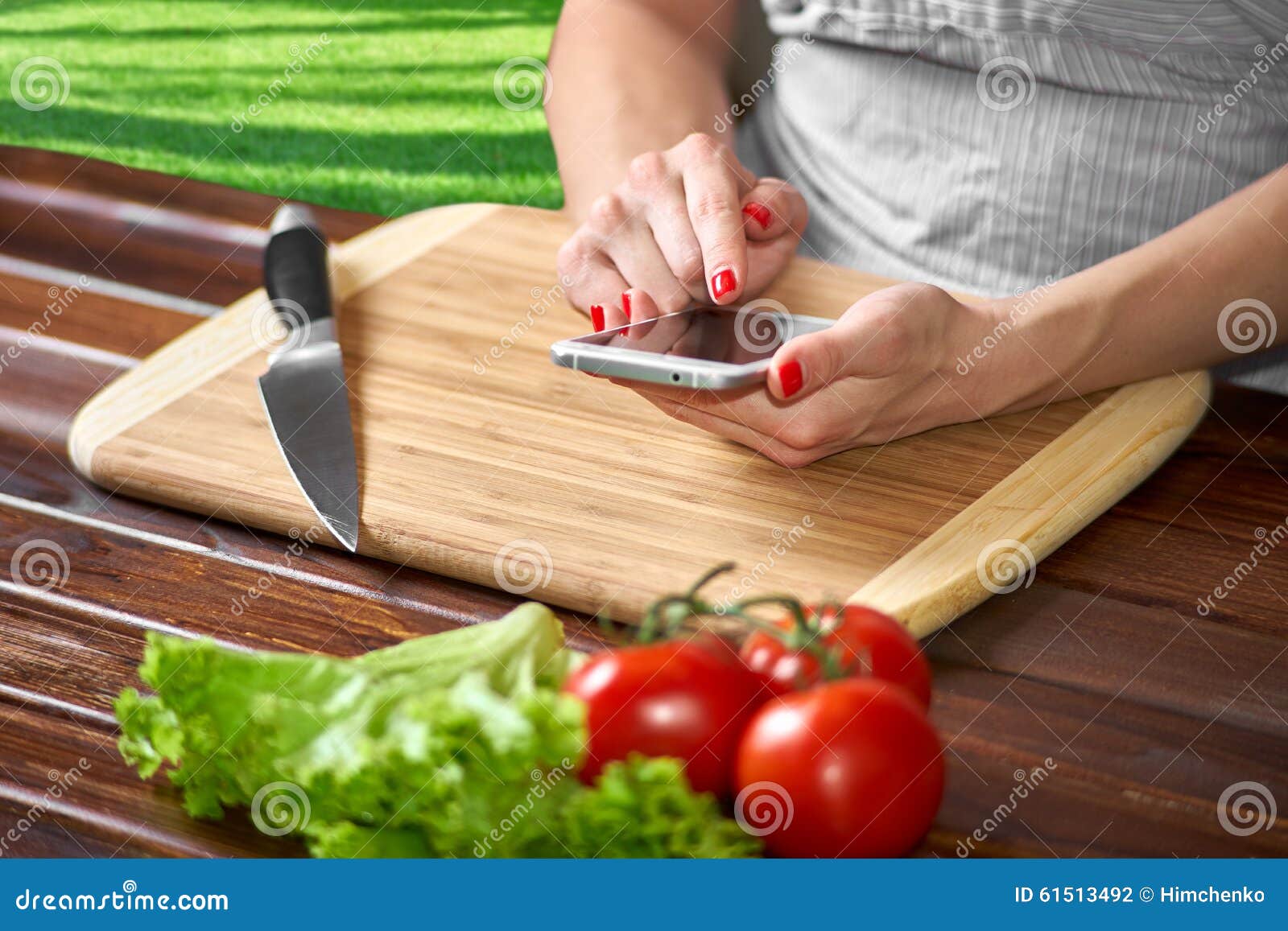 Chef Record the Recipe on Your Smartphone Stock Photo - Image of record ...