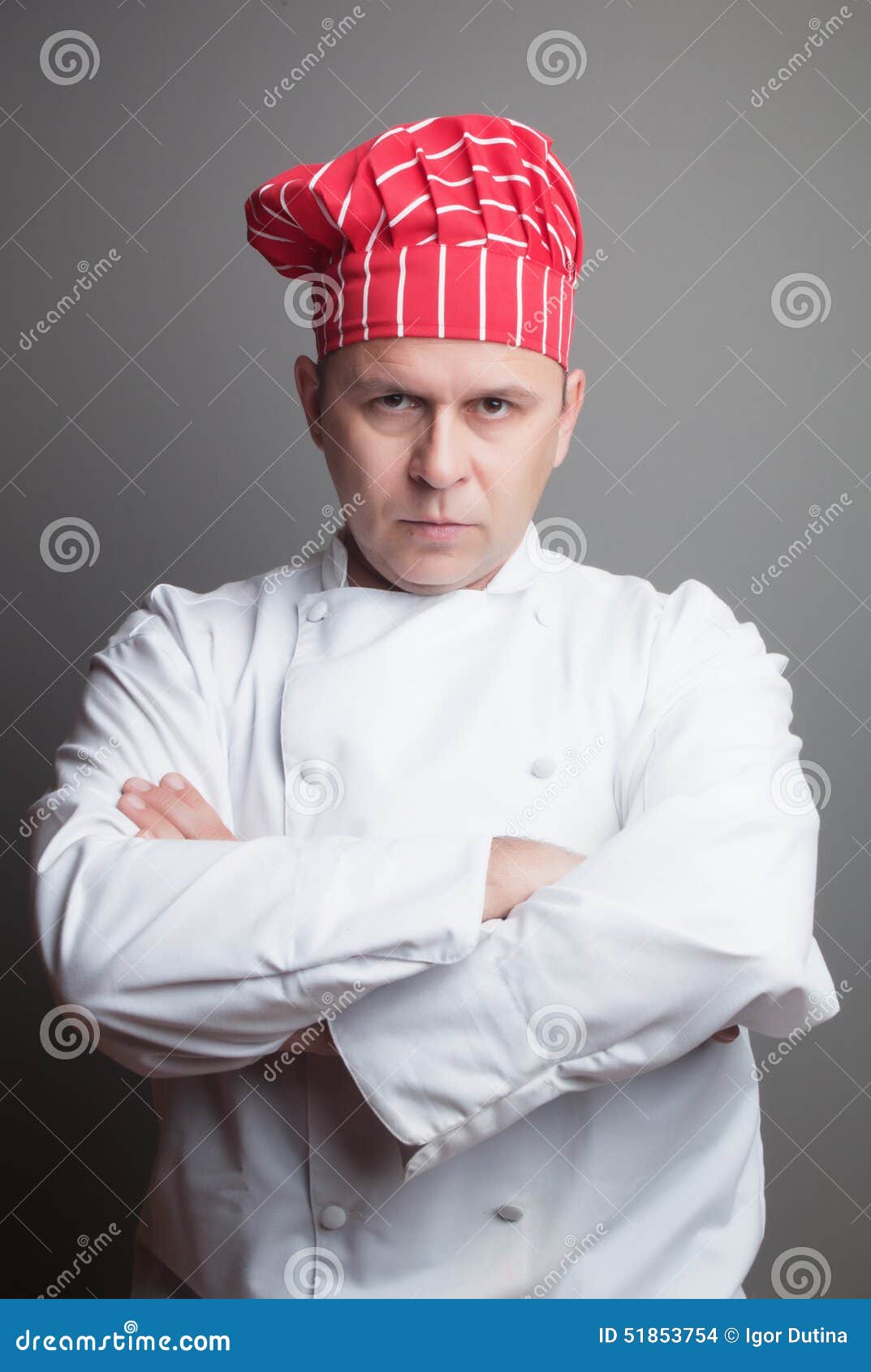 Chef with red hat stock photo. Image of profession, caucasian - 51853754