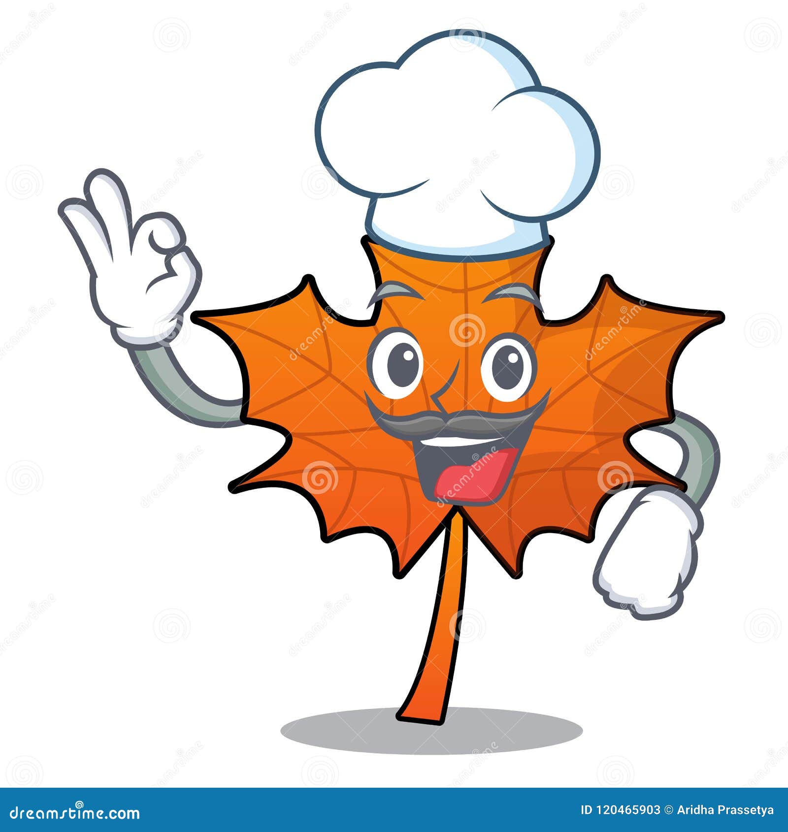 Chef Red Maple Leaf Character Cartoon Stock Vector - Illustration of ...