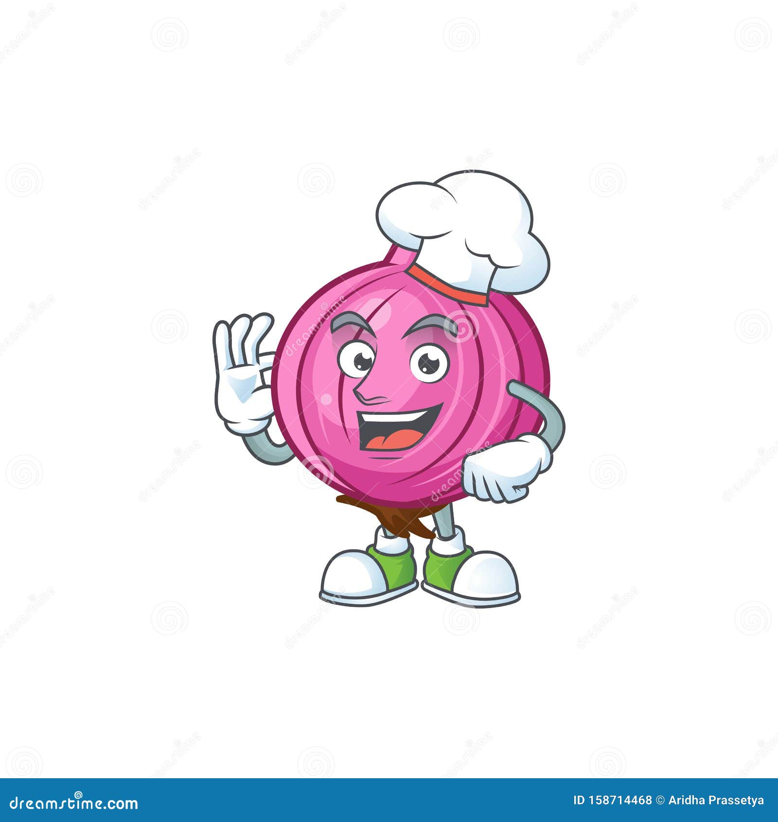 Chef Red Onion Cartoon Character with Mascot Stock Vector ...