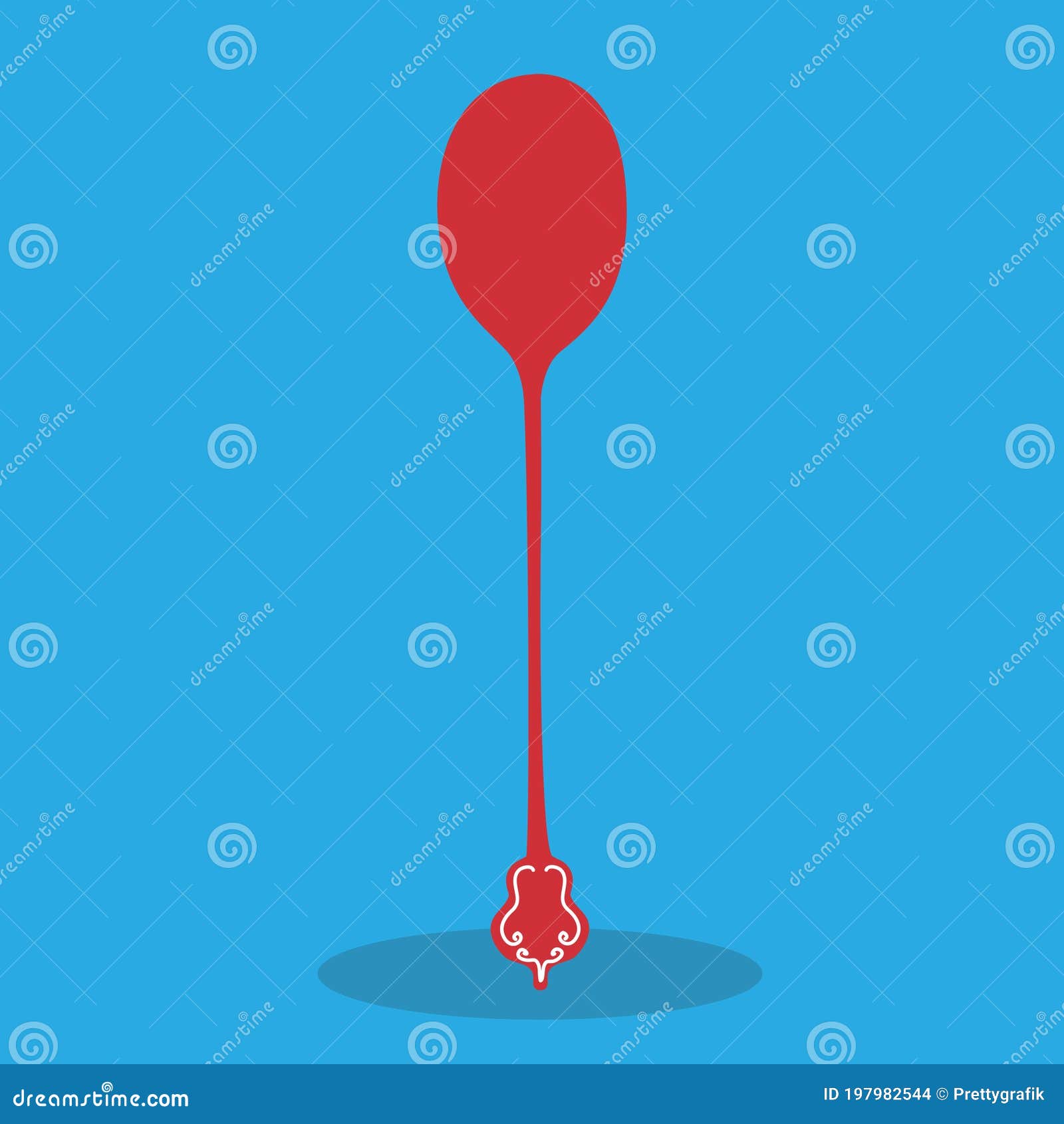 Chef red spoon 16 stock vector. Illustration of vector - 197982544