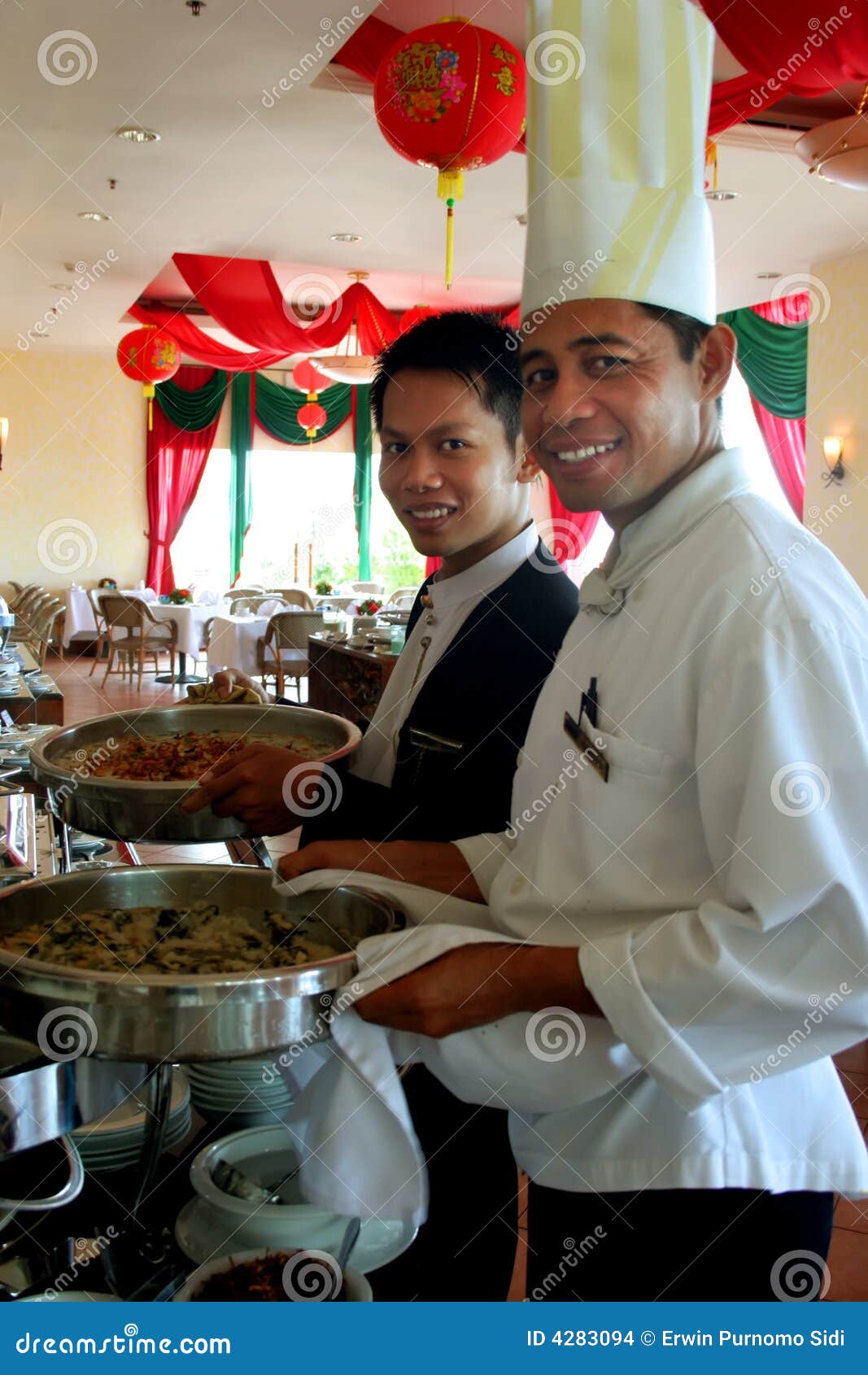 Chef and Restaurant Captain Stock Photo - Image of waiter, dinning: 4283094