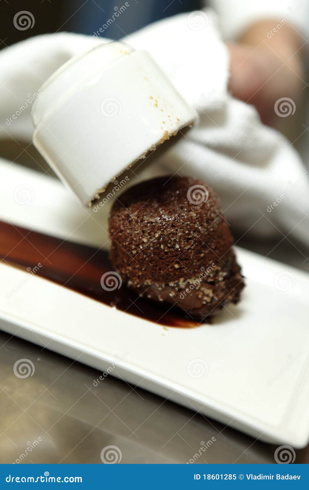 Chef in Restaurant Cooking Dessert Stock Image - Image of color, mint ...