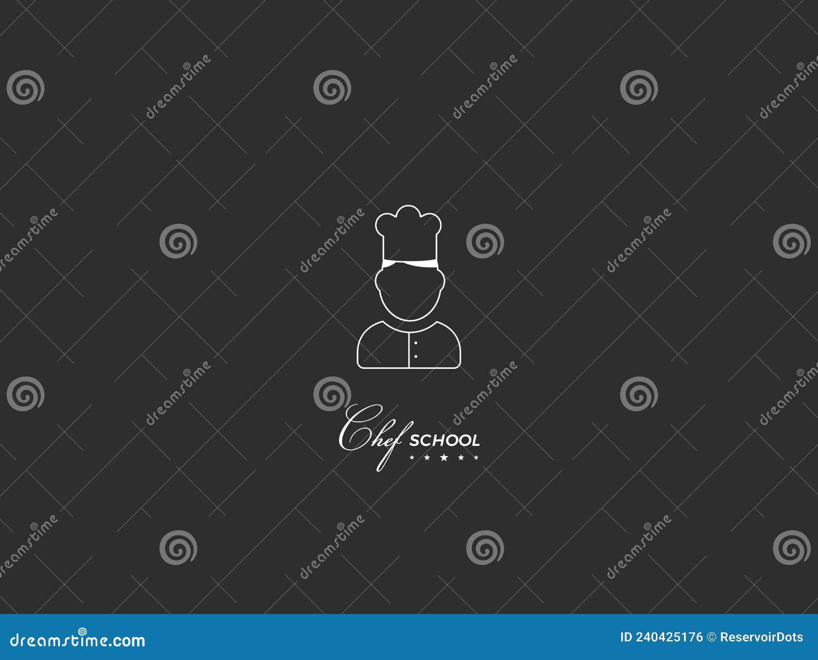 Chef Restaurant Vector Black Background Icon Stock Vector ...