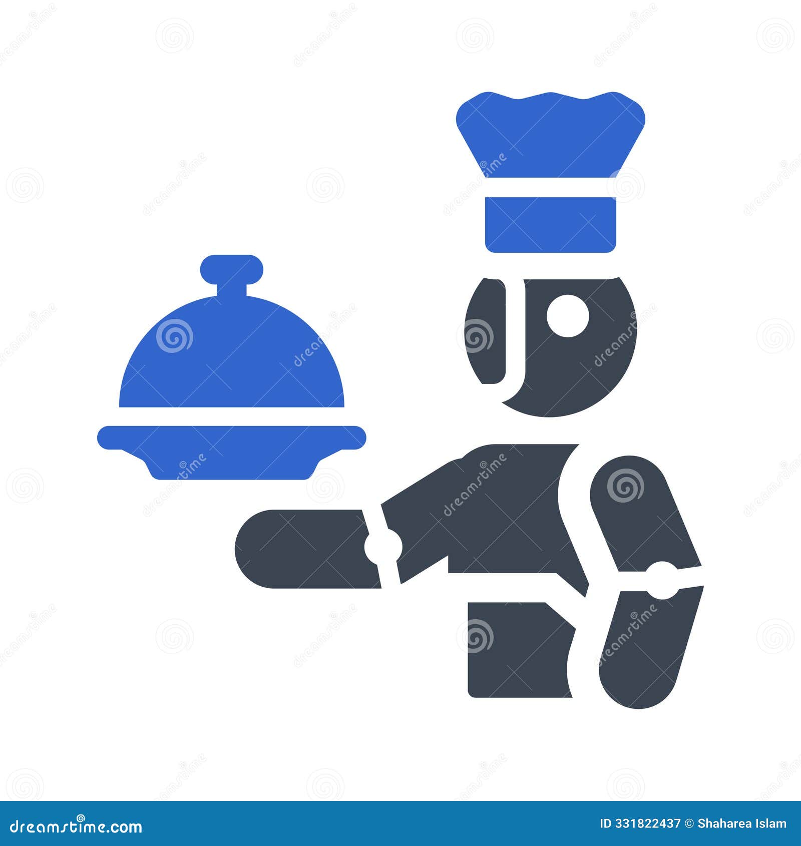 Chef robot icon stock illustration. Illustration of icon - 331822437