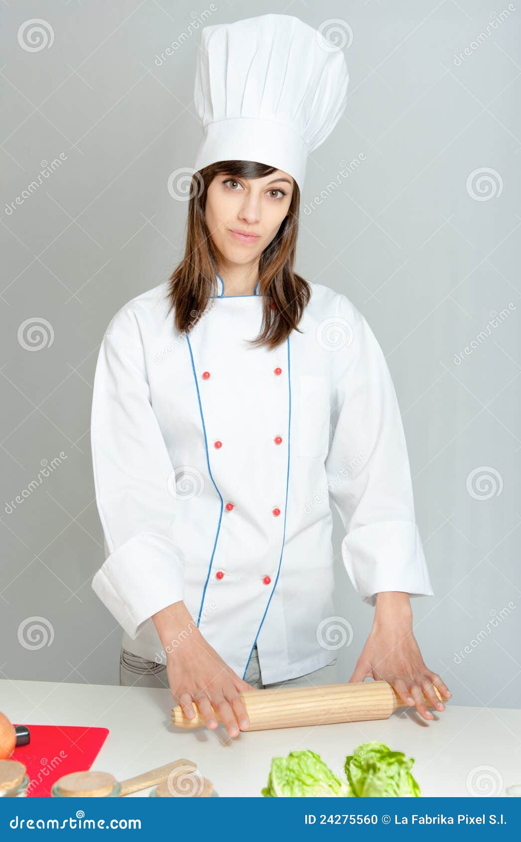 Chef and rolling pin stock photo. Image of chef, recipe - 24275560