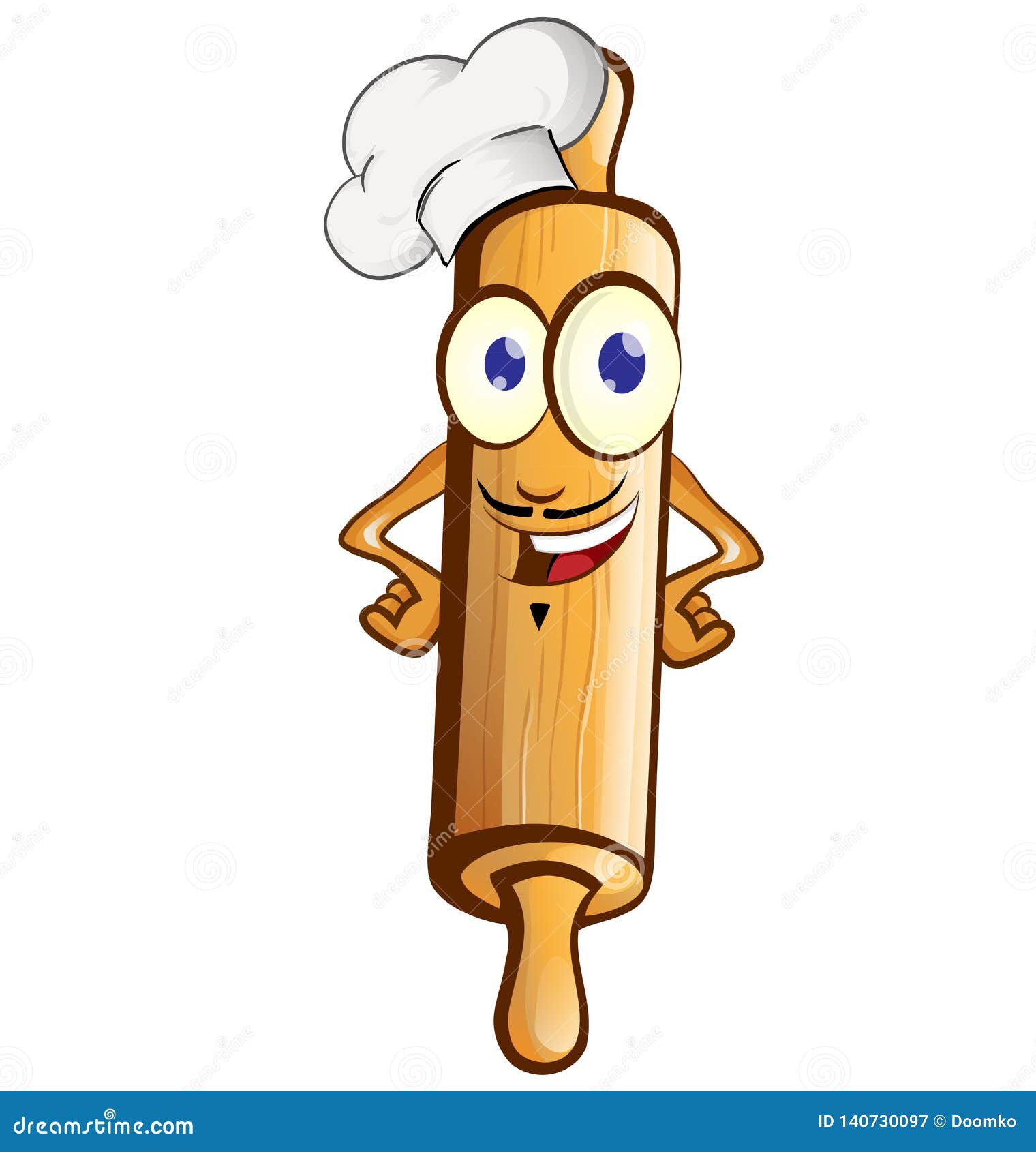Chef Rolling Pin Character Cartoon Stock Vector - Illustration of ...