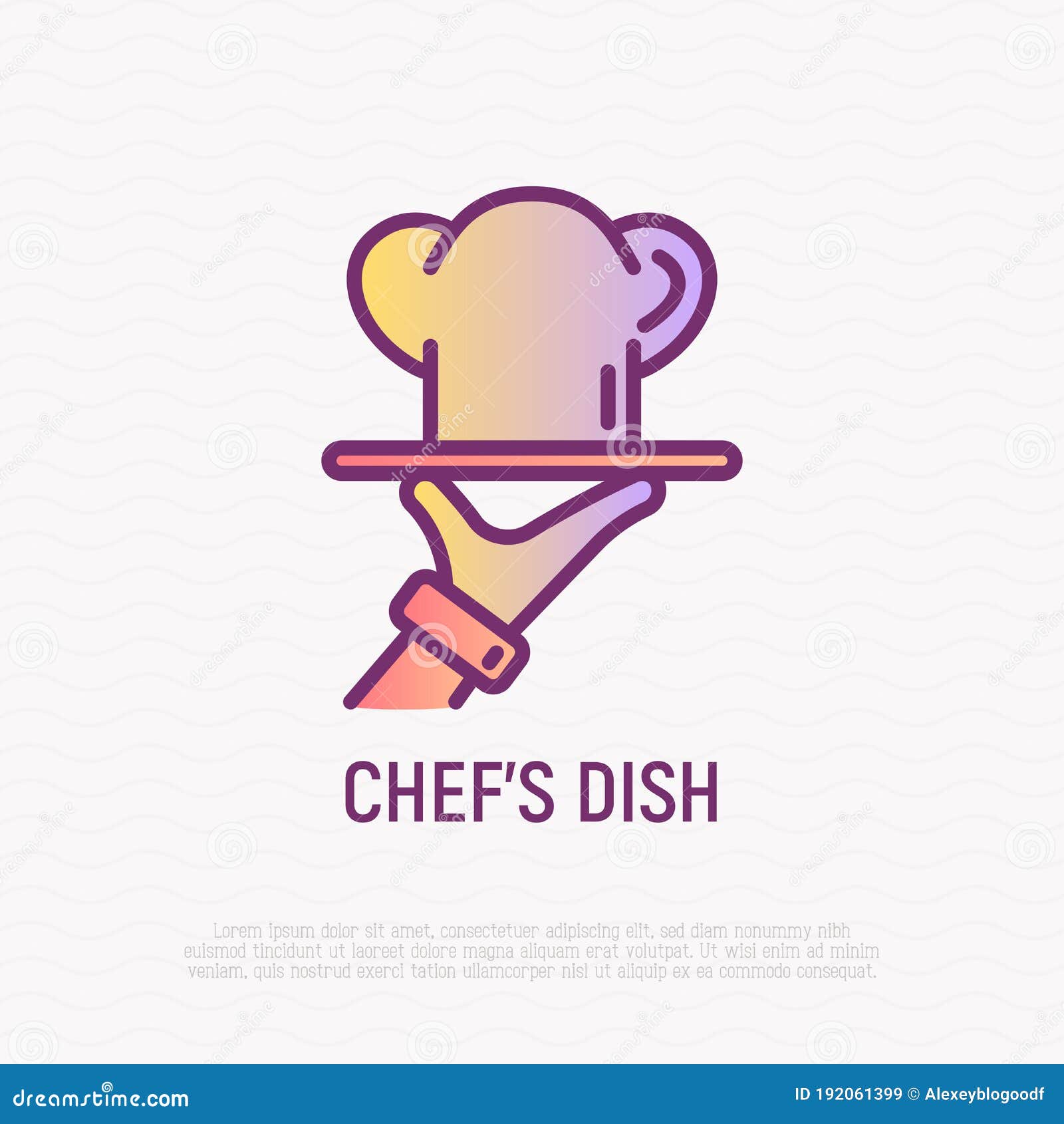 Chef Dish Thin Line Icon. Modern Vector Illustration for Restaurant ...