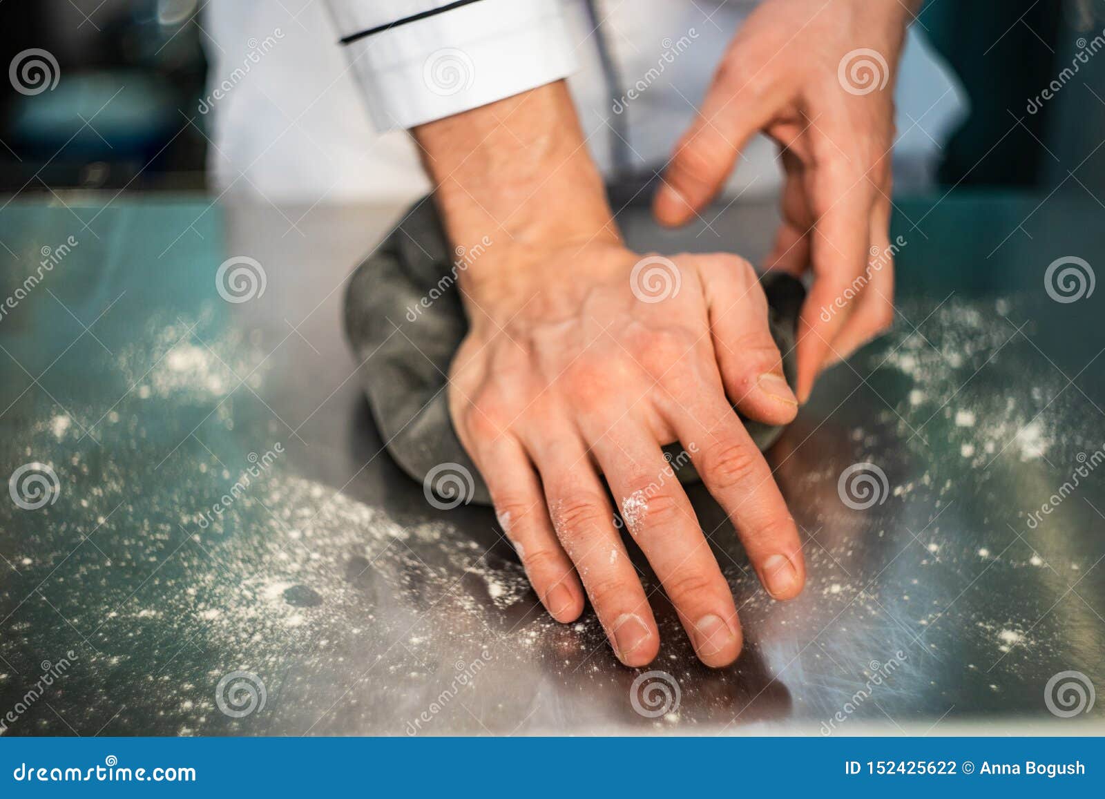 Pasta making process stock photo. Image of healthy, flour - 152425622