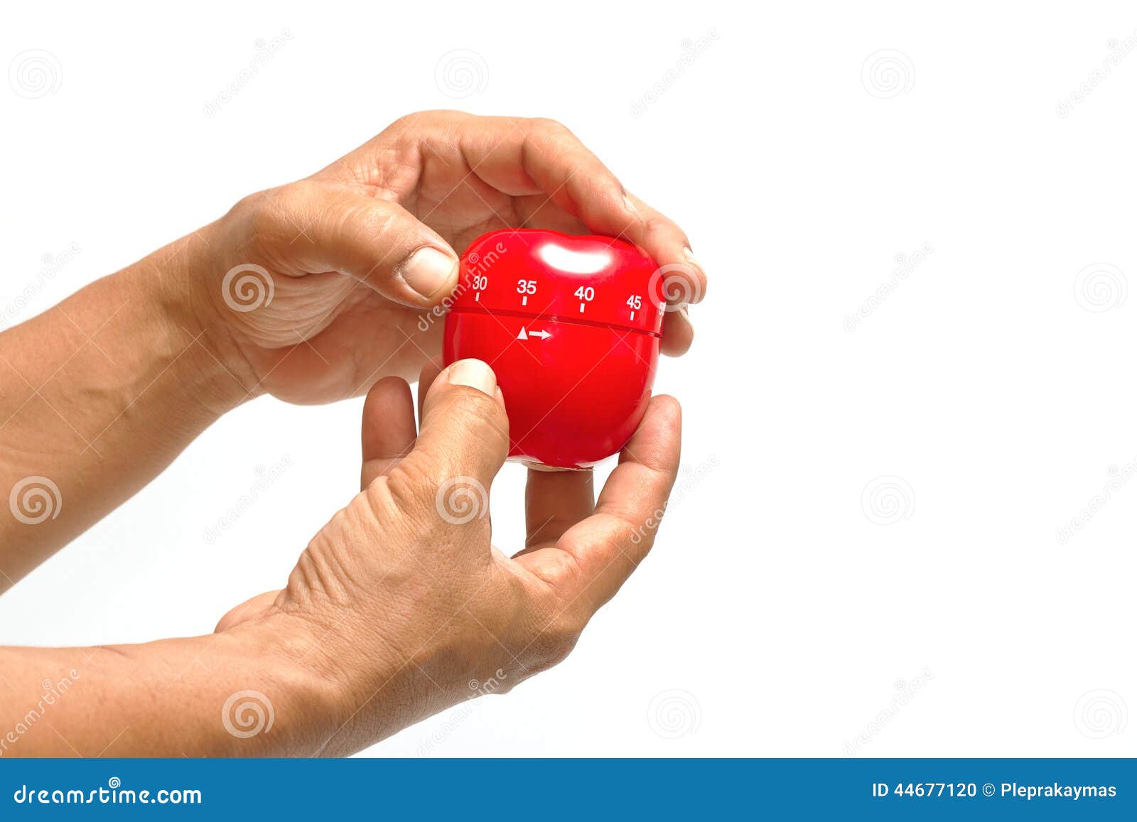 Chef S Hand Using Apple Timer a Apple Timer Stock Photo - Image of ...