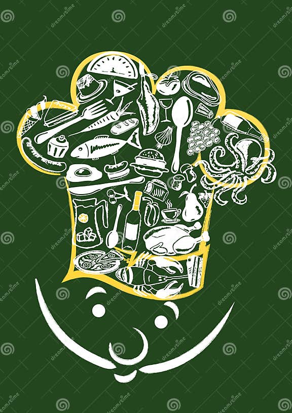 ChefÂ´s menu stock vector. Illustration of cava, grapes - 20490896