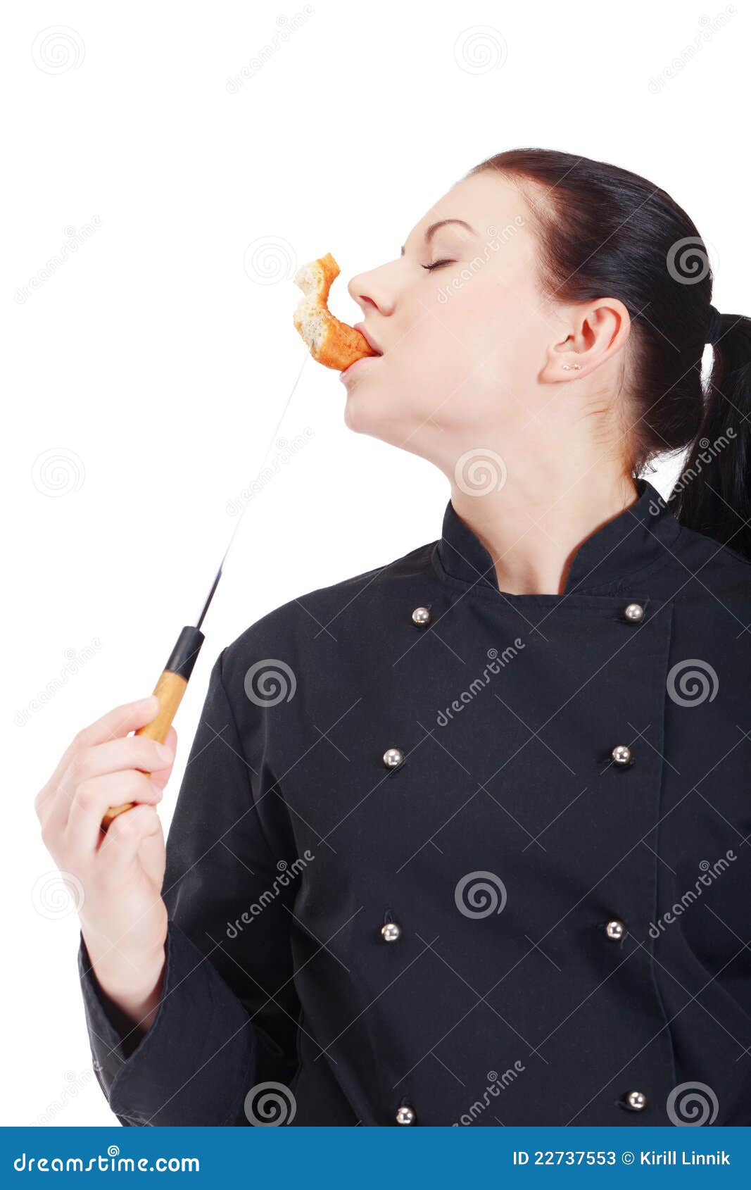 Chef s snack stock image. Image of baker, button, beauty - 22737553