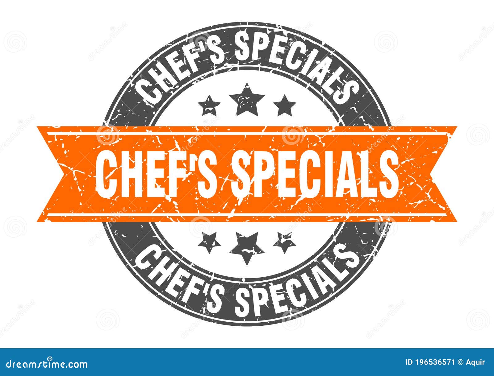 Chef S Specials Round Stamp with Ribbon. Label Sign Stock Vector ...