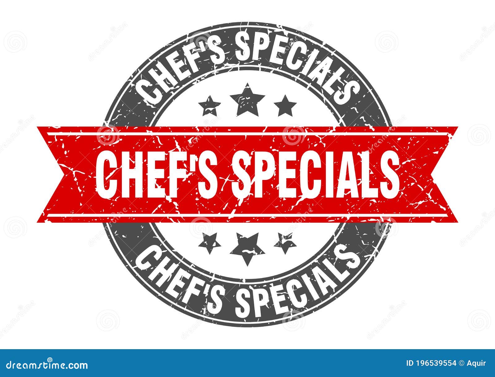 Chef S Specials Round Stamp with Ribbon. Label Sign Stock Vector ...
