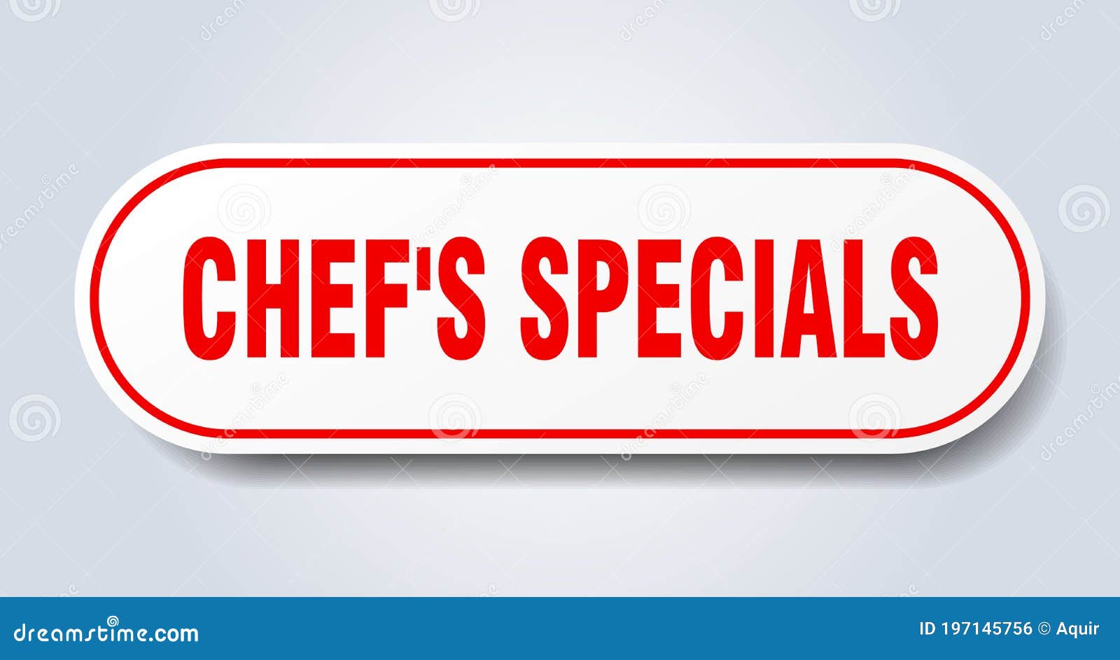 Chef S Specials Sign. Rounded Isolated Button. White Sticker Stock ...