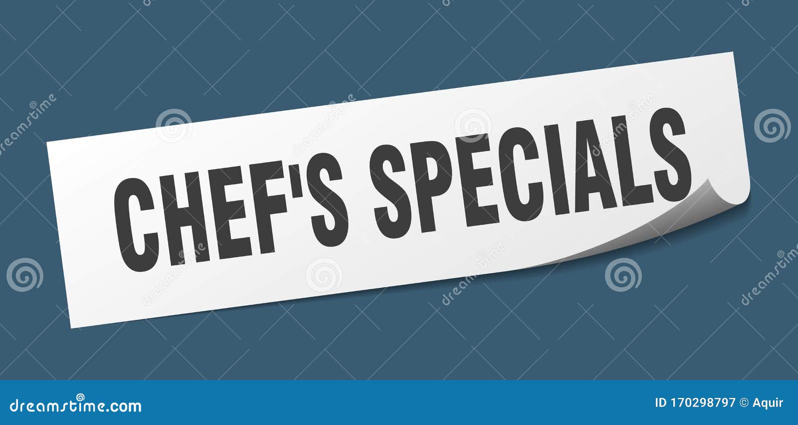 Chef S Specials Sticker. Chef S Specials Square Sign Stock Vector ...