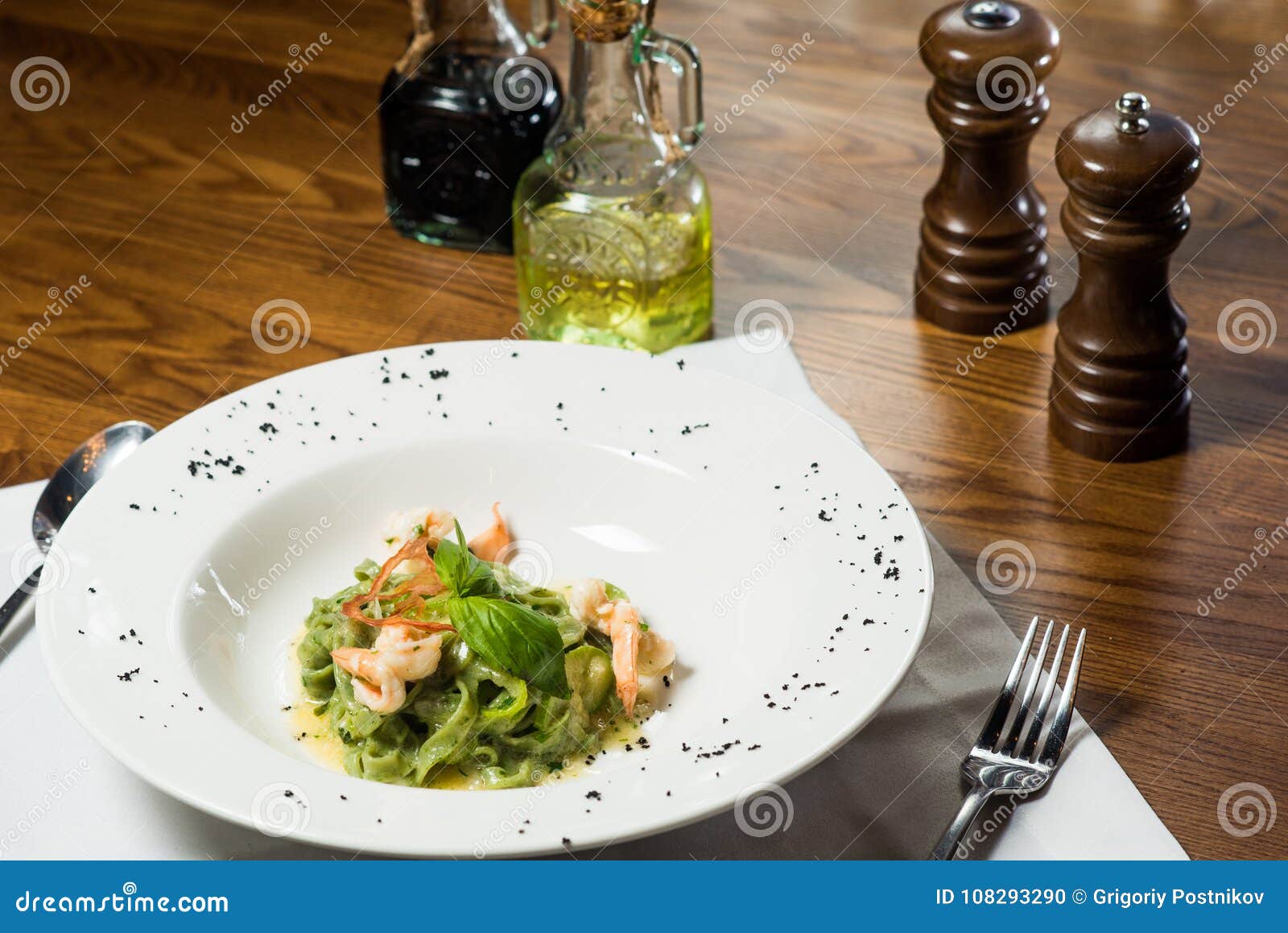 Chef S Specialty Presented in Restaurant on Served Table Stock Photo ...
