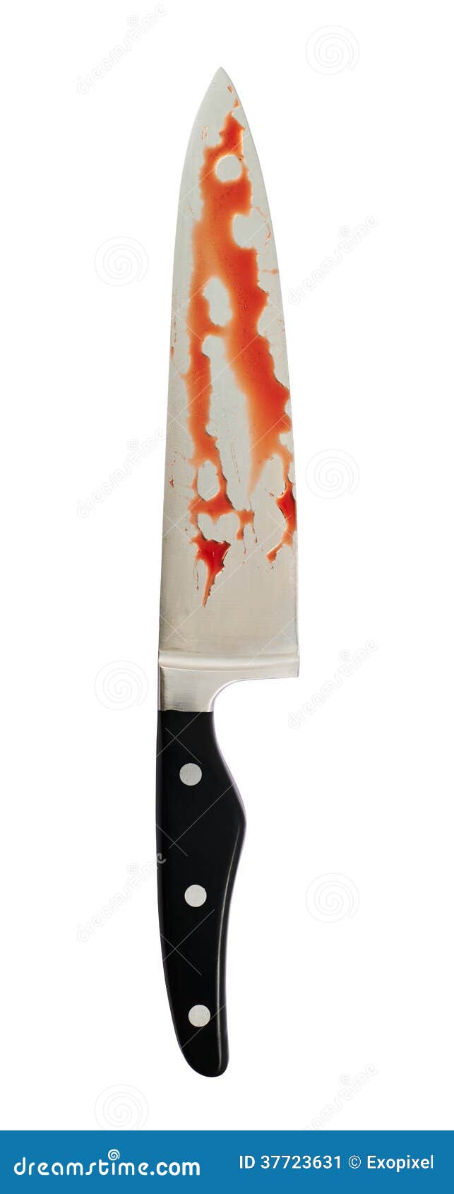 Chef S Steel Knife Covered with Blood Stock Image - Image of drop ...