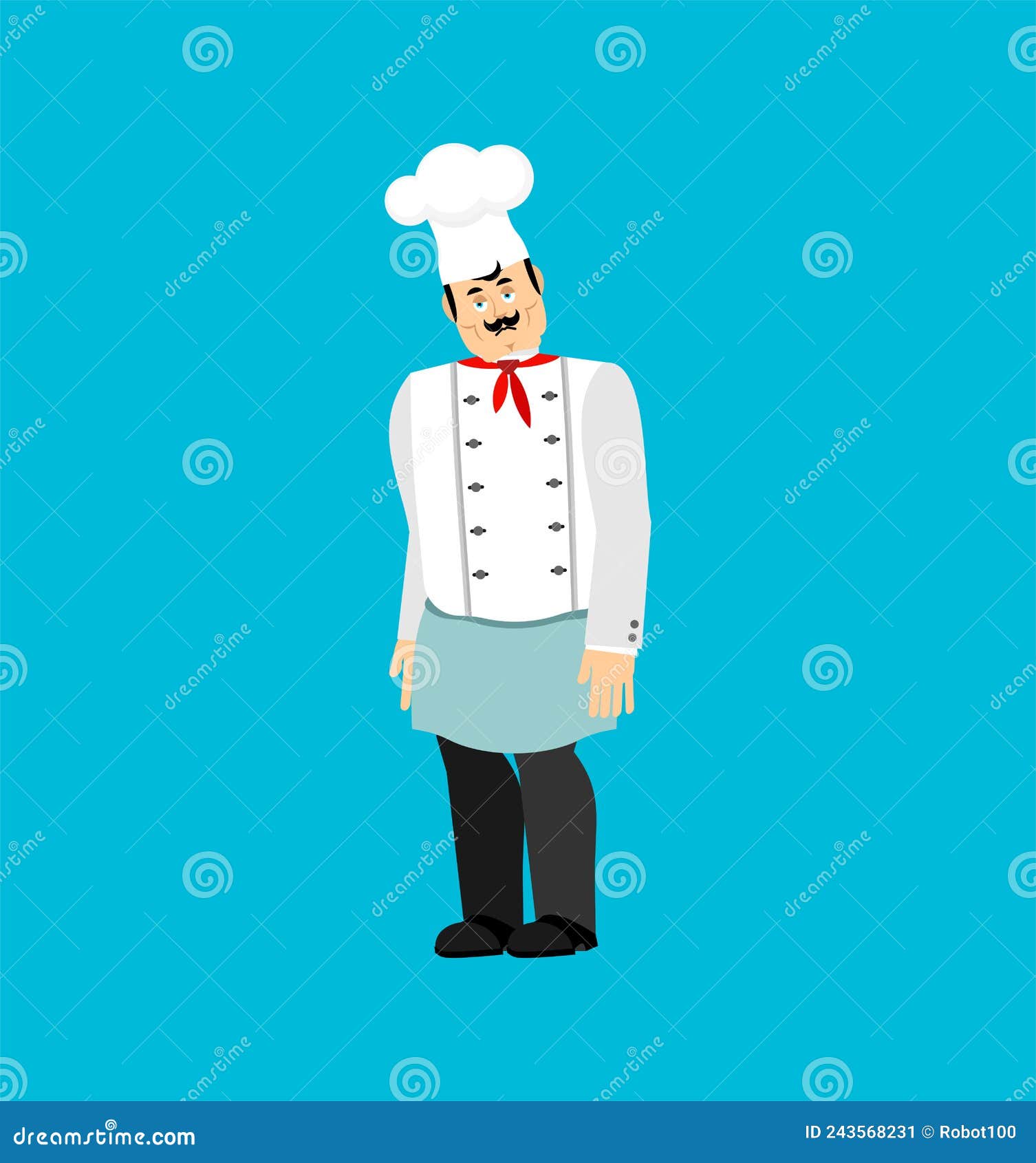 Chef sad. Cook sorrowful stock vector. Illustration of adult - 243568231