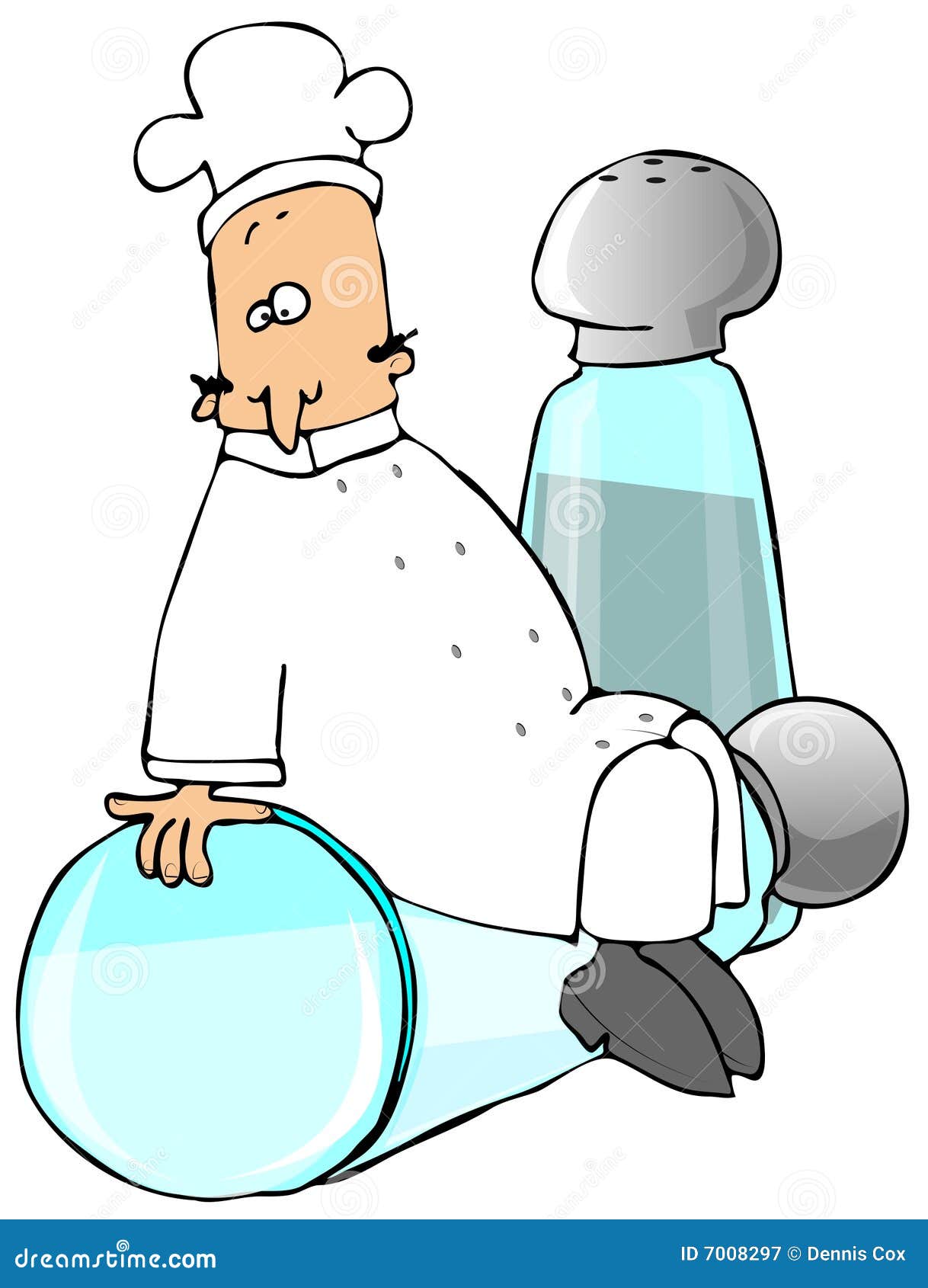 Chef on a Salt Shaker stock illustration. Illustration of male - 7008297