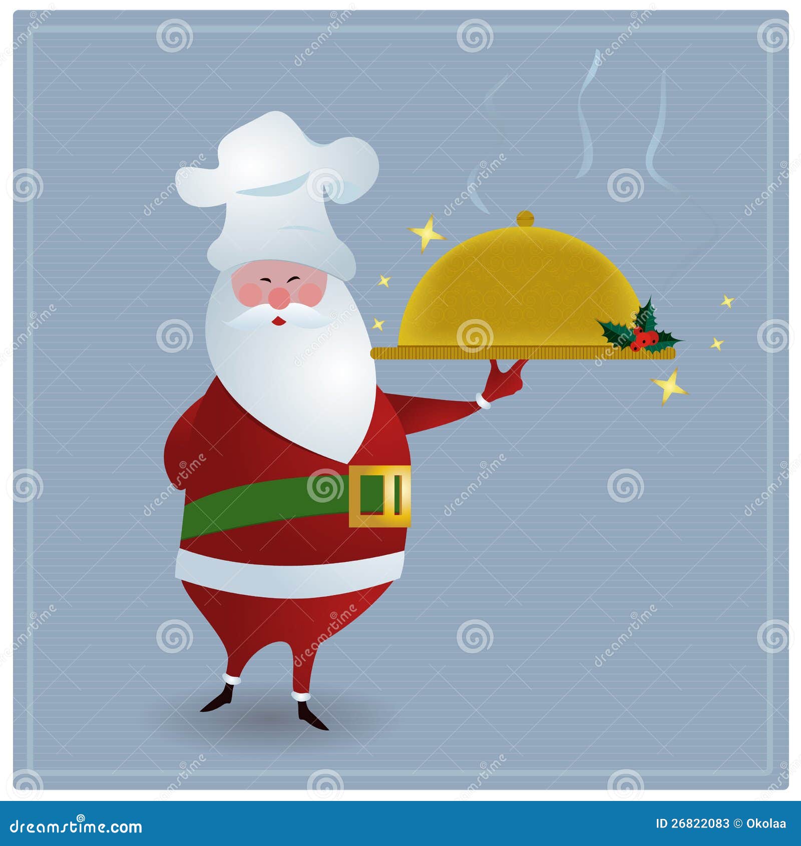 Chef Santa stock vector. Illustration of happy, food - 26822083
