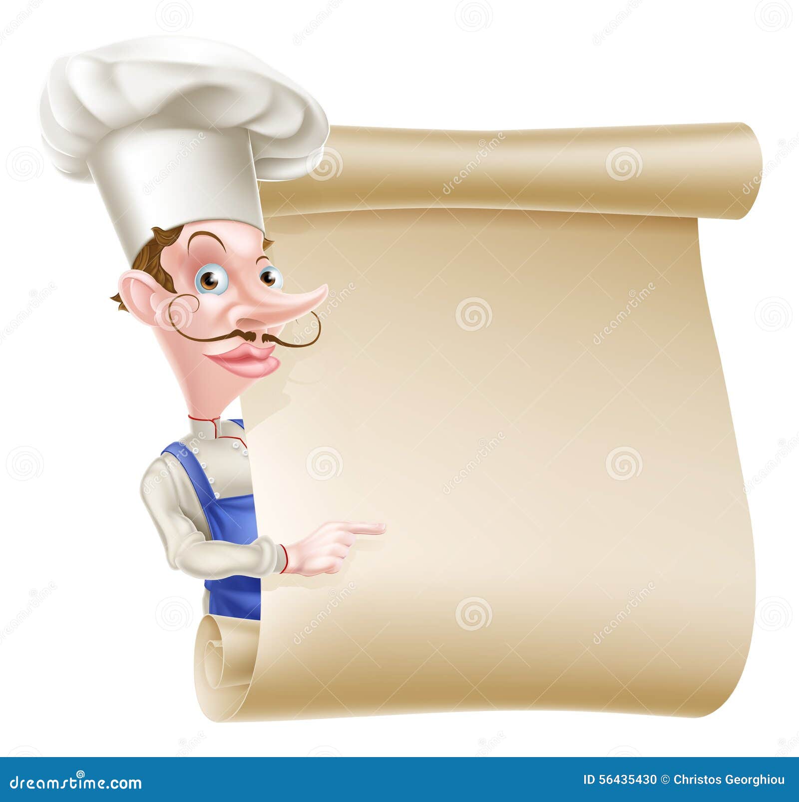 Chef Scroll stock vector. Illustration of greek, bakery - 56435430