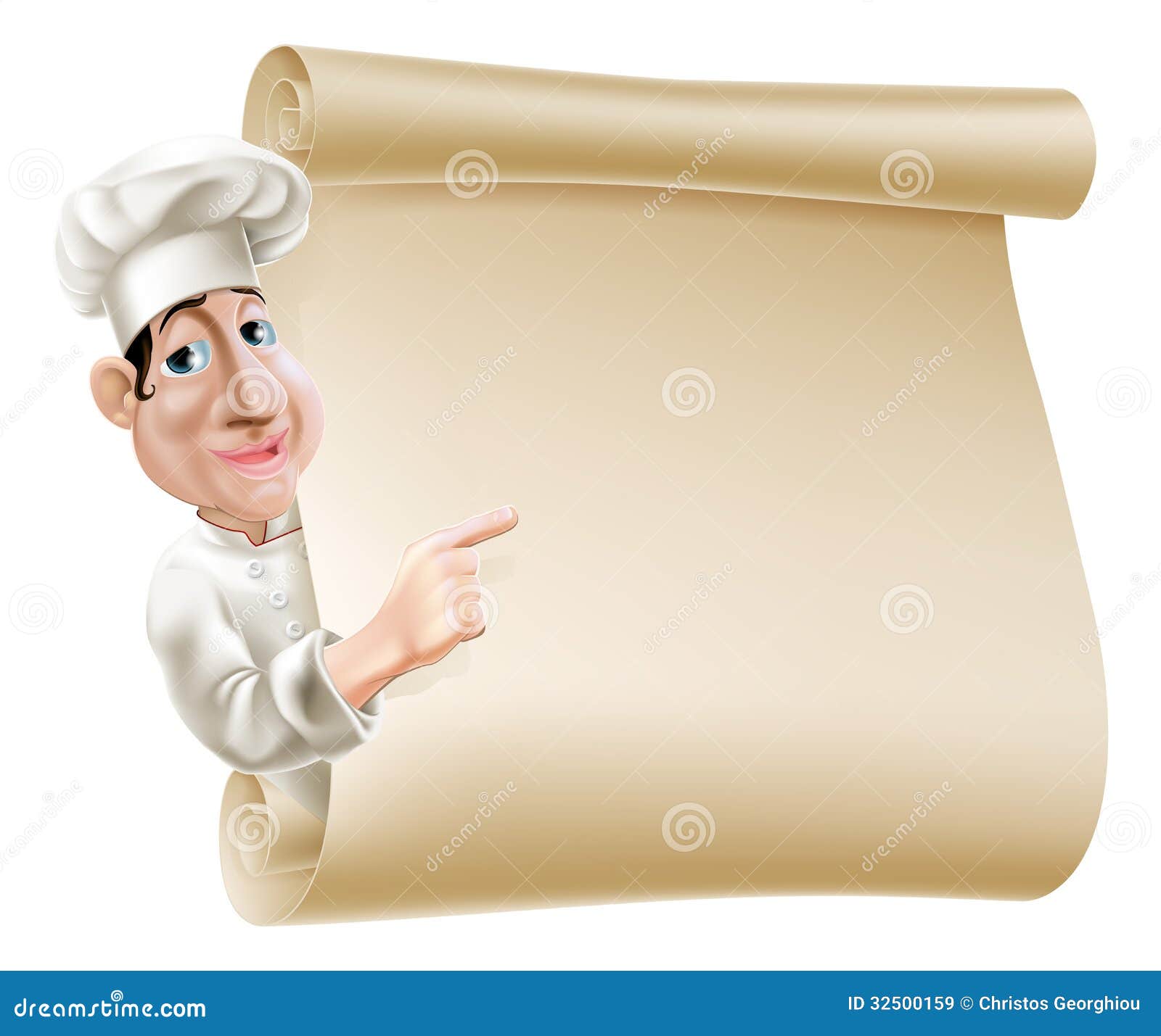 Chef Scroll Menu Illustration Stock Vector - Illustration of greek ...
