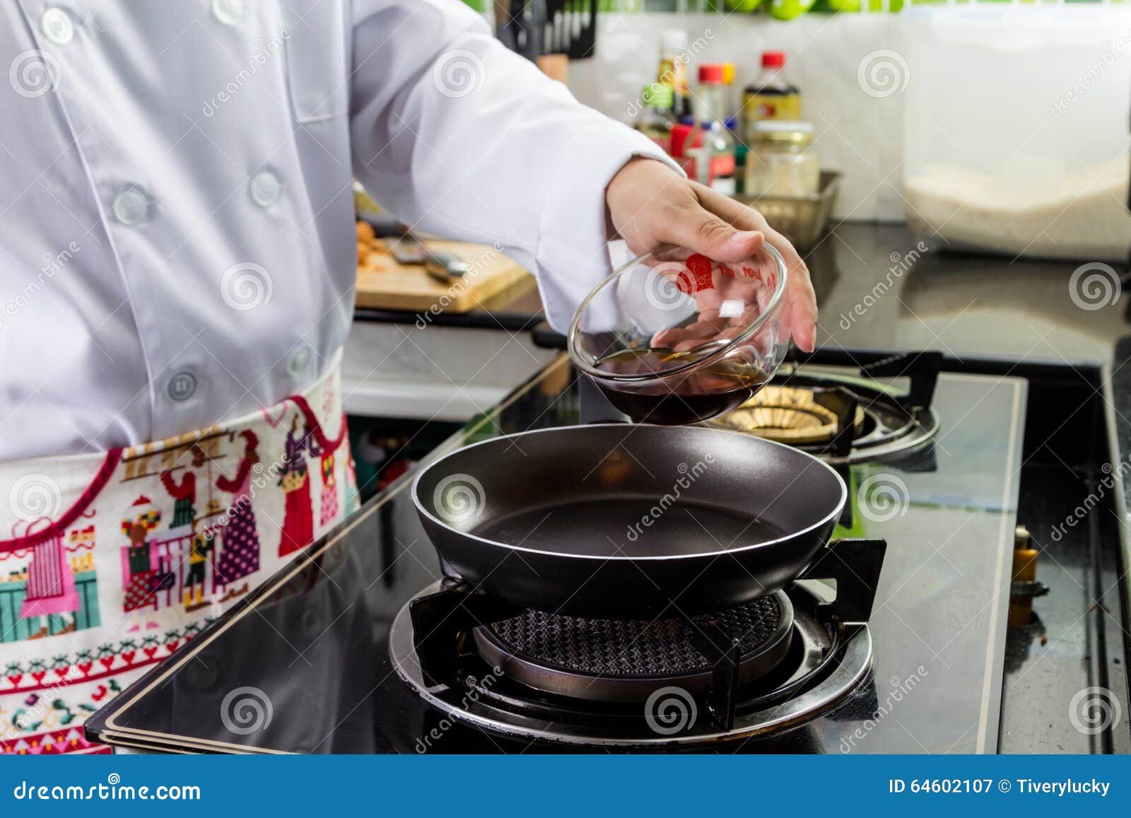 Chef seasoning stock image. Image of dining, meat, thai - 64602107