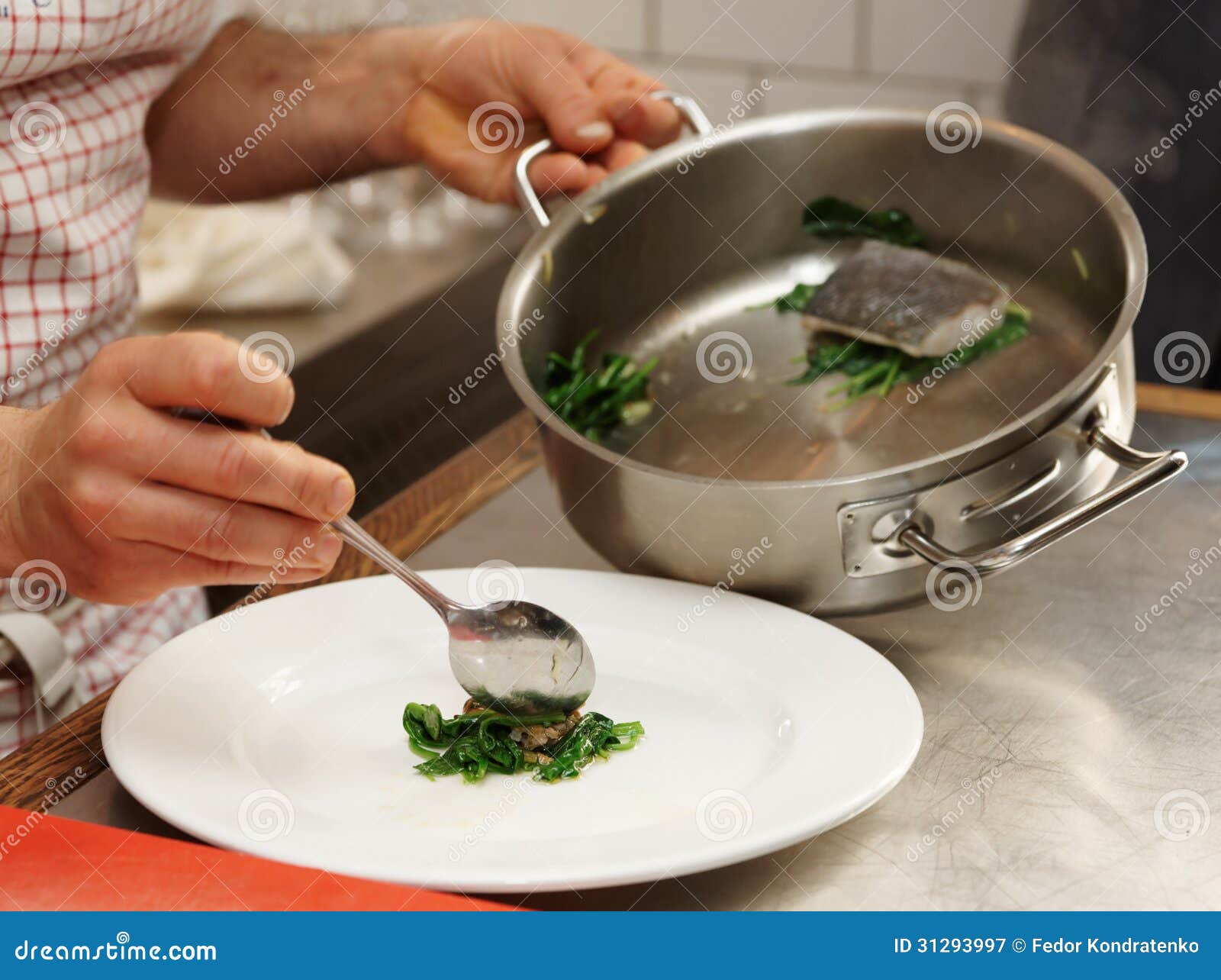 Chef is Serving Steamed Dish Stock Image - Image of dish, branzino ...
