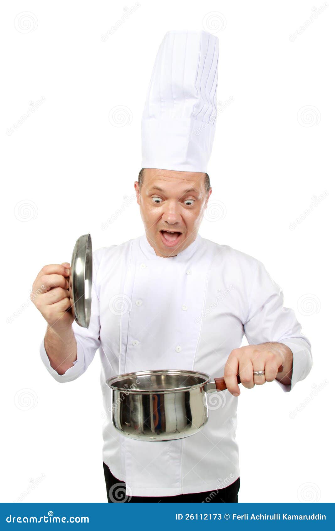 Chef shocked stock image. Image of cookery, homemade - 26112173