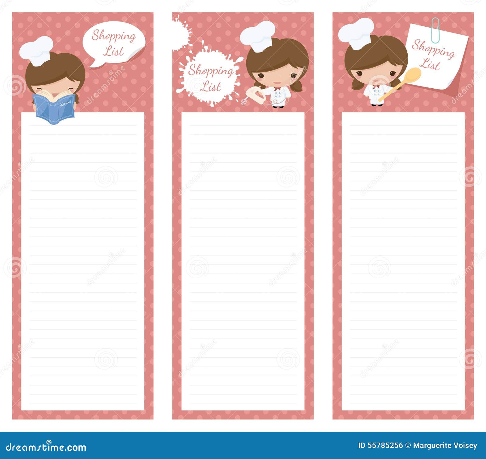 Chef Shopping List stock illustration. Illustration of chef - 55785256