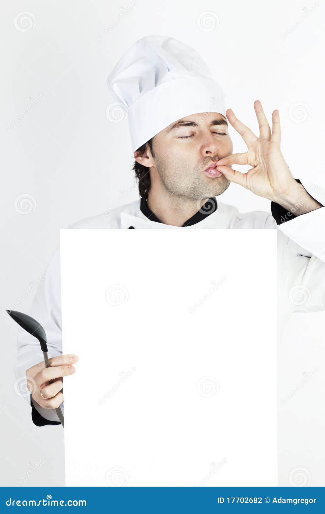 Chef Showing The Menu Royalty-Free Stock Photo | CartoonDealer.com ...