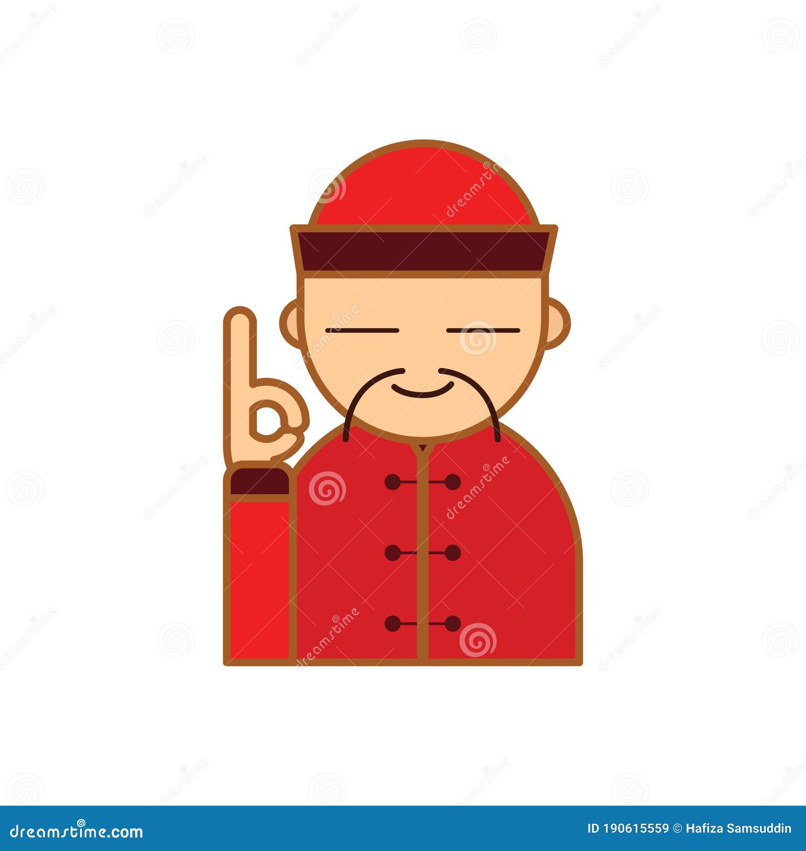 Chef Showing Ok Sign. Vector Illustration Decorative Design Stock ...
