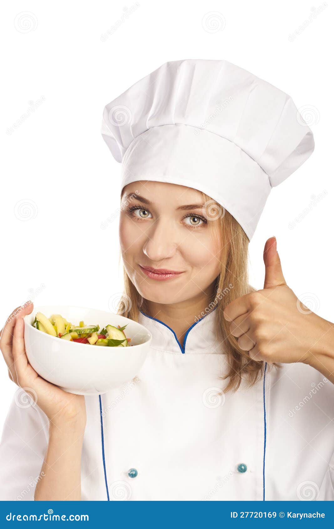 Chef showing thumbs up stock image. Image of beautiful - 27720169