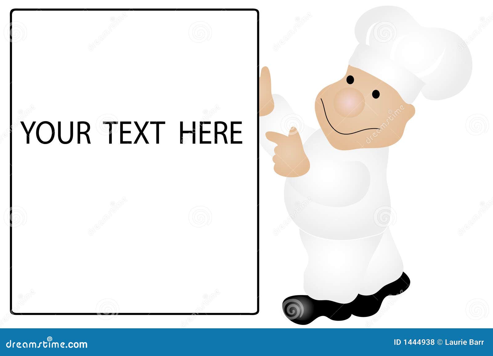 Chef and Sign stock vector. Illustration of restaurant - 1444938