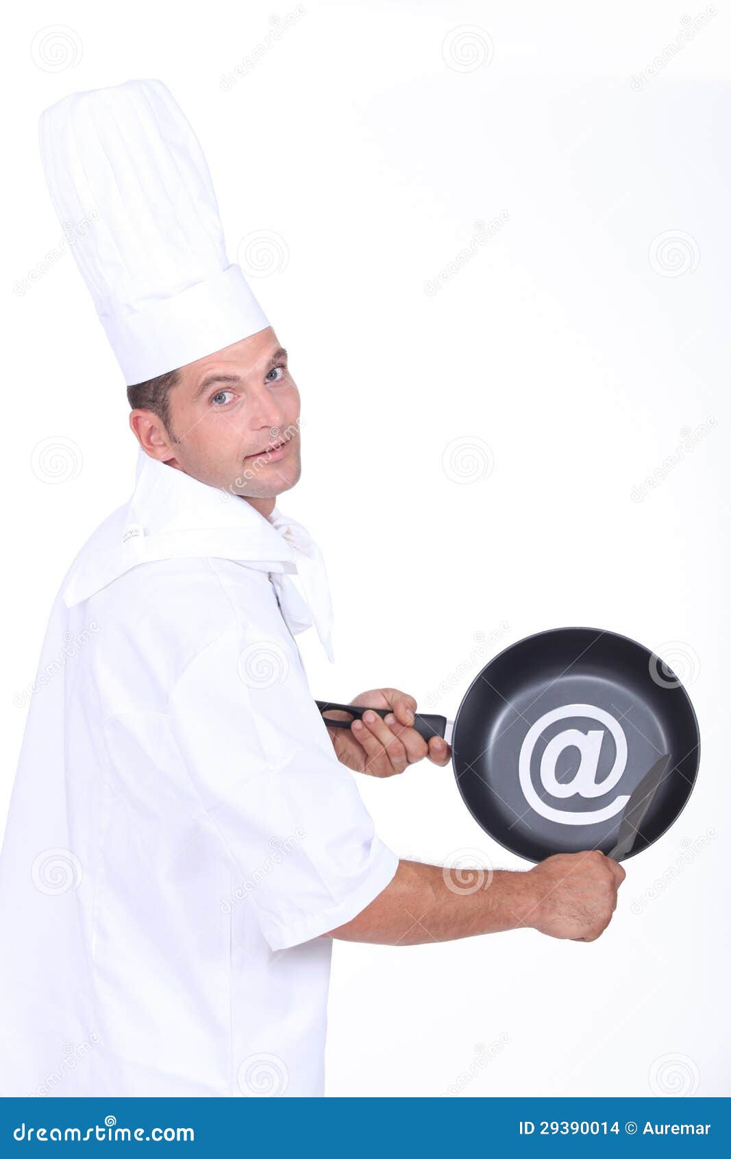 Chef with an @ sign stock photo. Image of ecommerce, fruit - 29390014