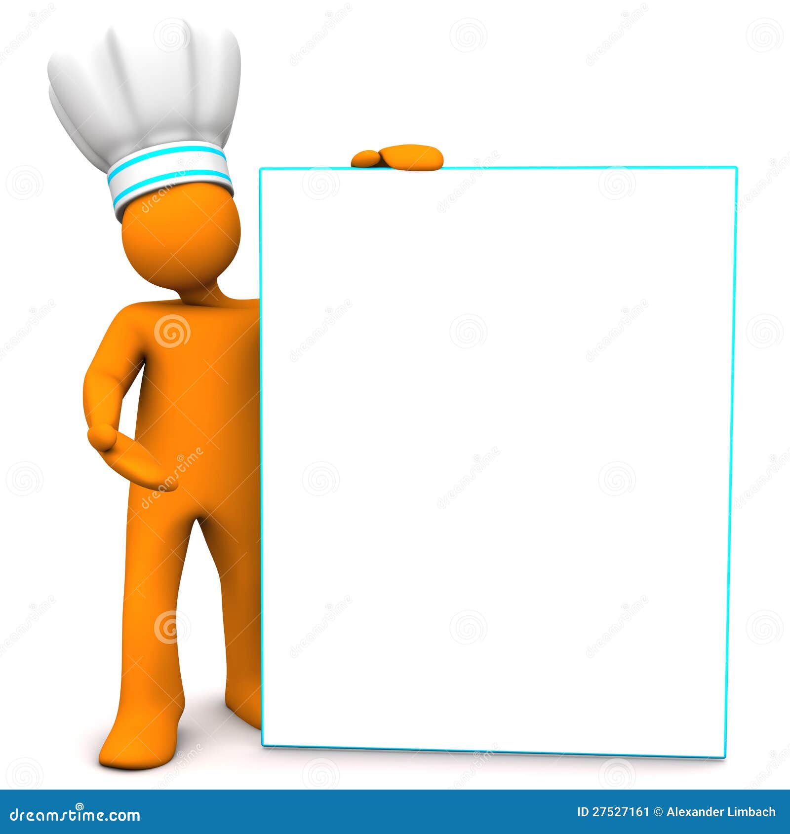 Chef with Sign Board stock illustration. Illustration of landlord ...