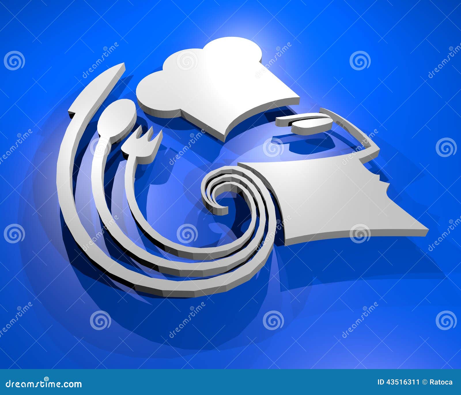 Chef sign stock illustration. Illustration of fork, decoration - 43516311