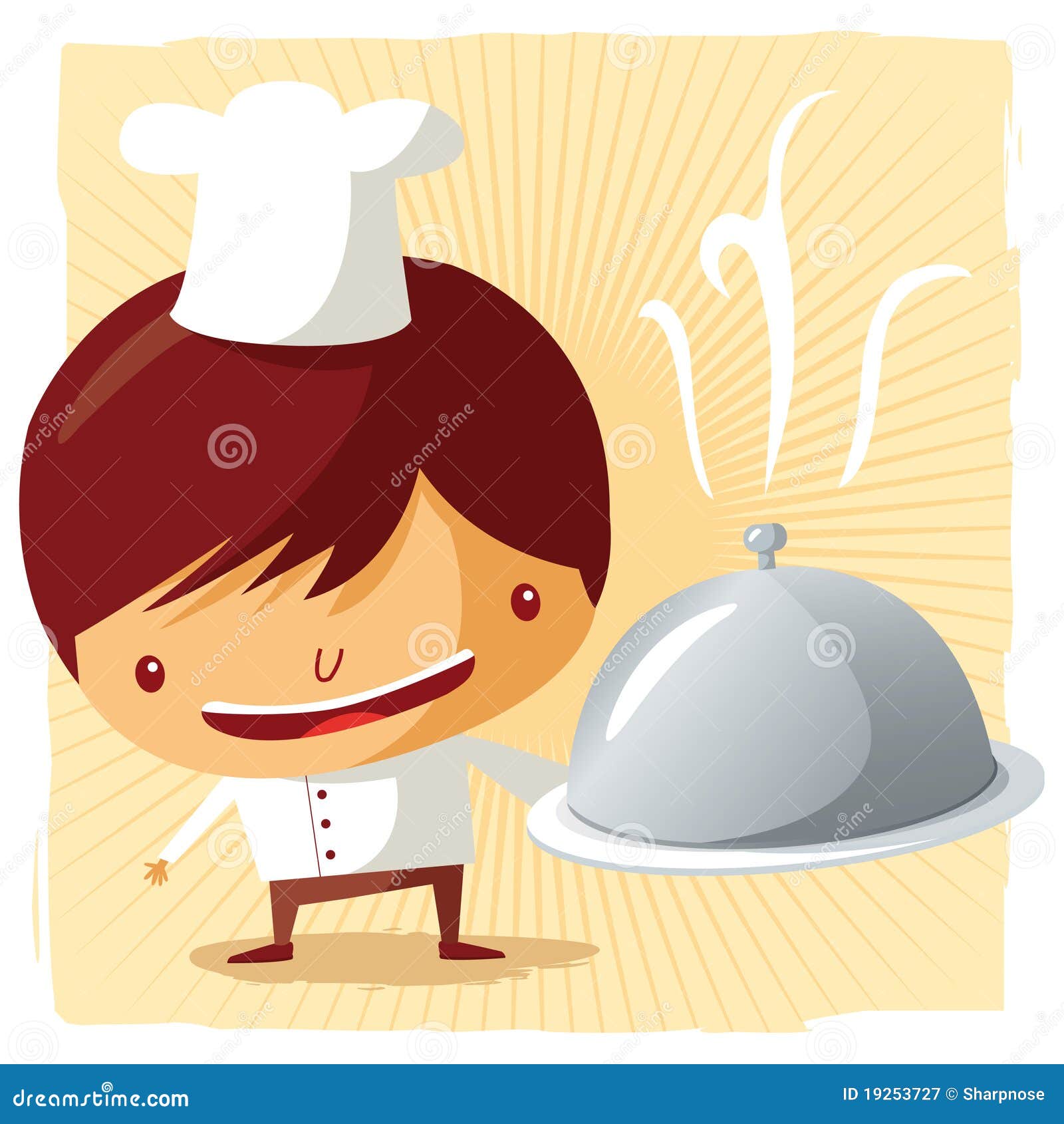 Silver Platter With Lid Cartoon Vector | CartoonDealer.com #42095483