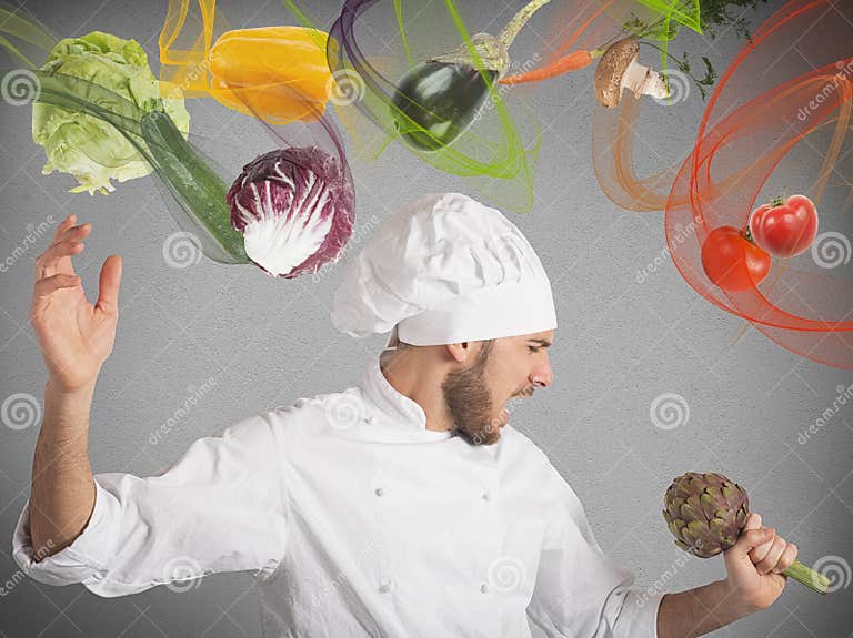 Chef sings stock image. Image of chicory, concert, performer - 53844817