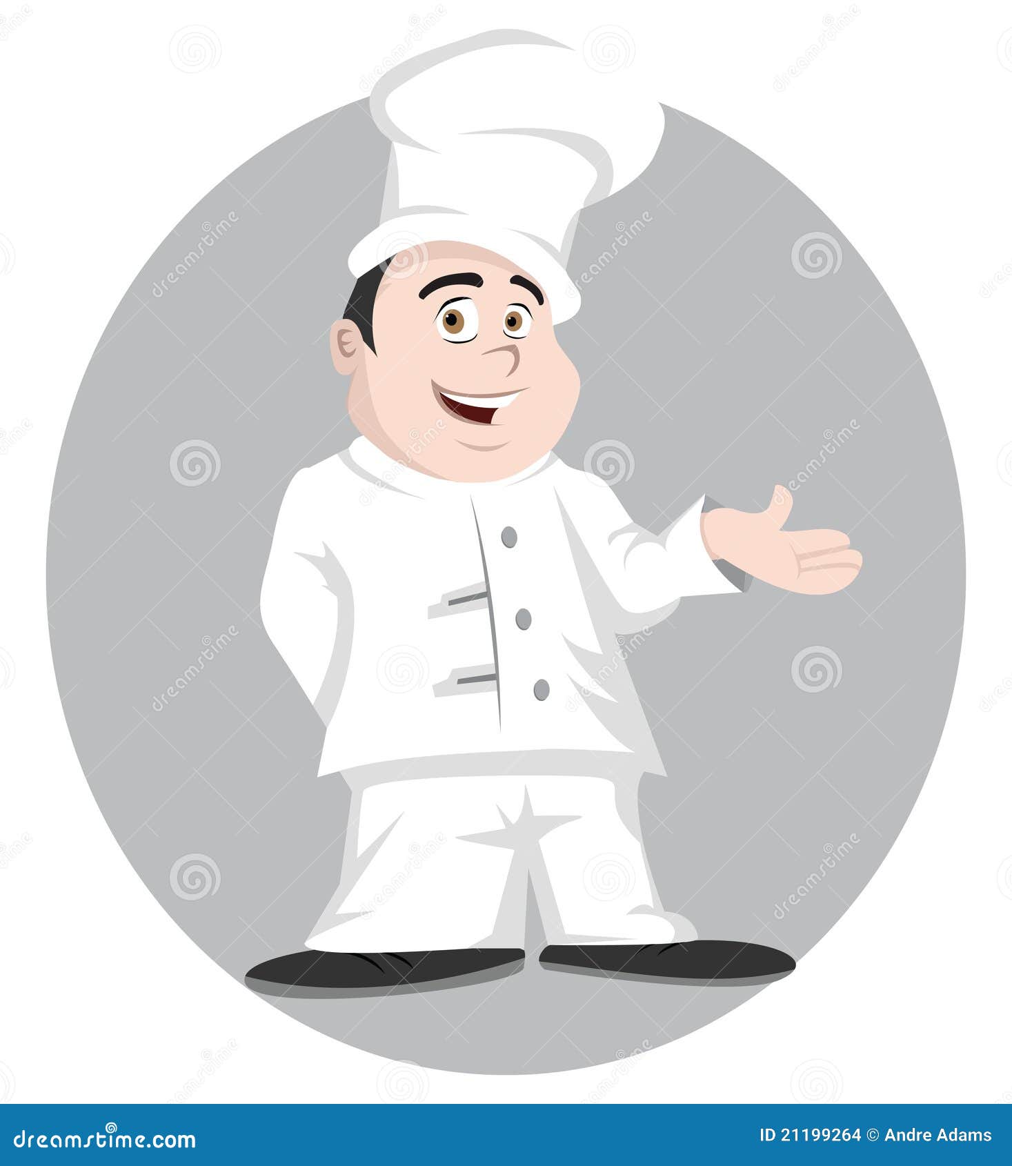 Chef smiling stock vector. Illustration of cook, toque - 21199264
