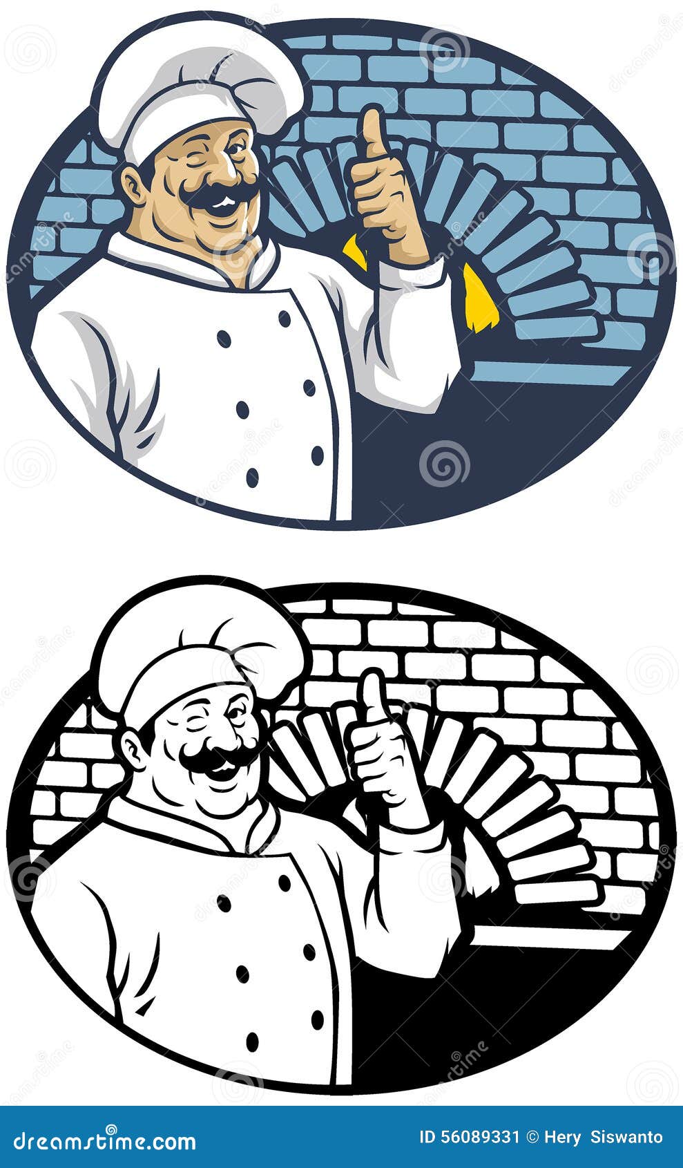 Chef in smiling happy face stock vector. Illustration of hand - 56089331
