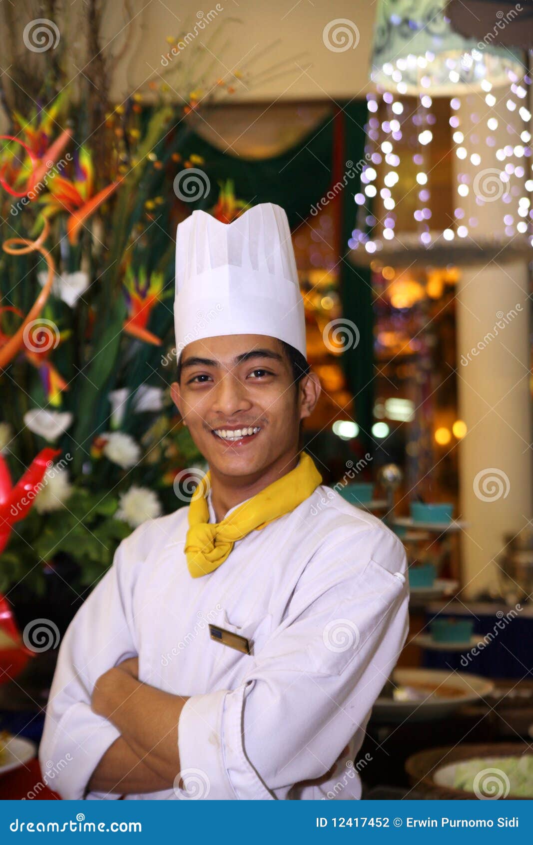 Chef smiling at work stock photo. Image of people, portrait - 12417452