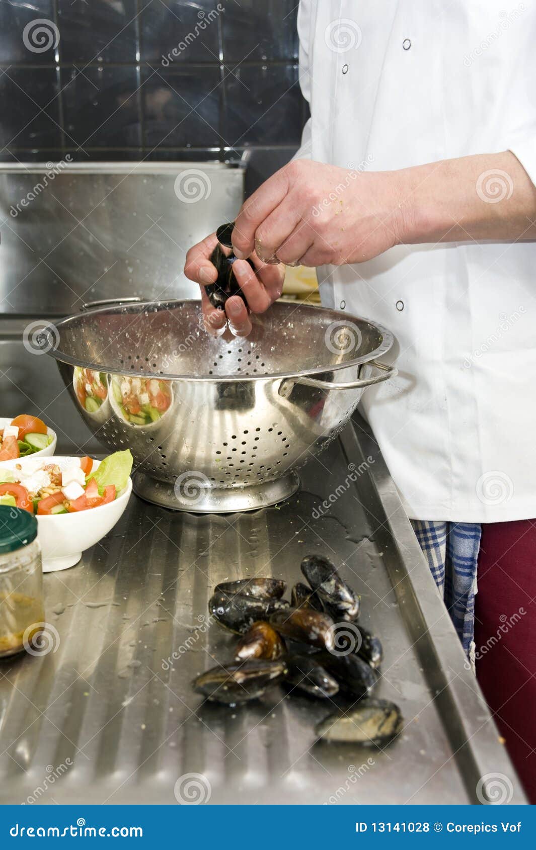 Chef and Sous-chef stock photo. Image of hands, restaurant - 13141028